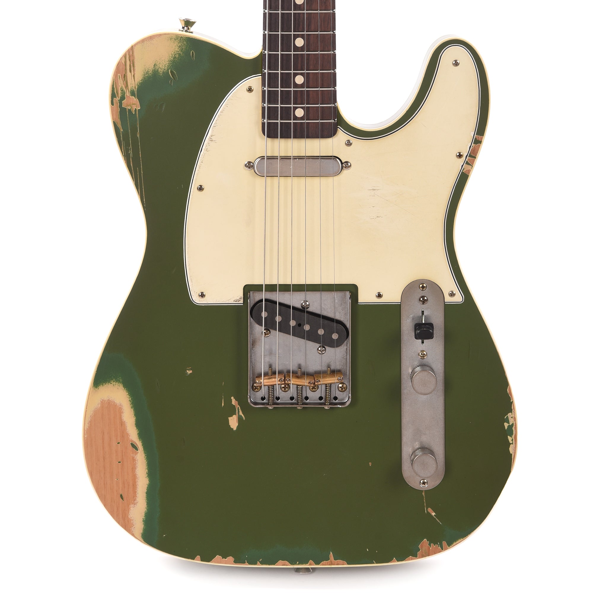 Nash TC-63 Army Green Heavy Relic w/Double Binding – Chicago Music Exchange
