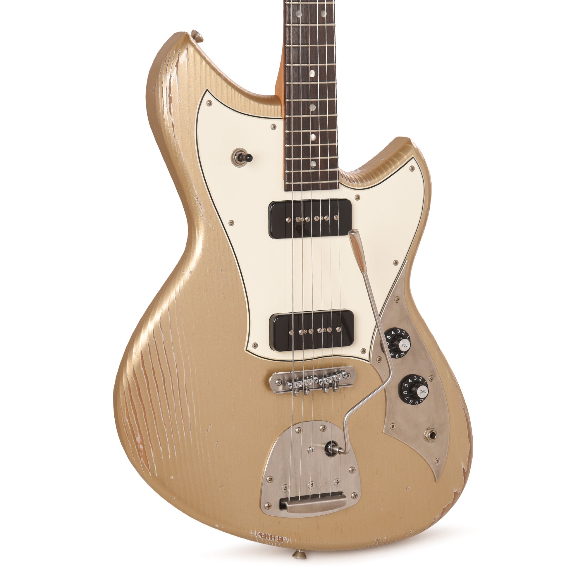 Novo Serus J Medium Distress Shoreline Gold w/Fralin P-90s – Chicago ...