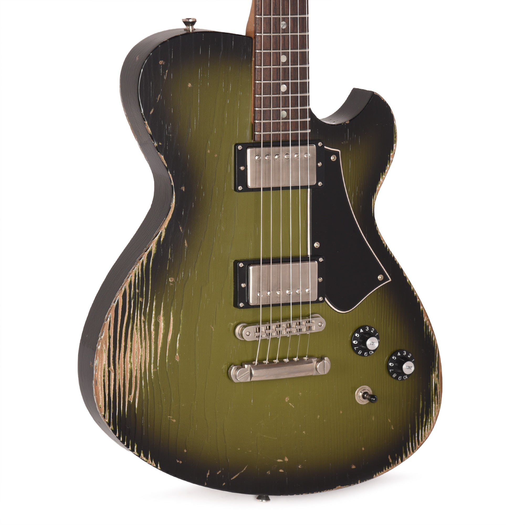 Novo Solus H2 Medium Distress Uffington Burst w/Fralin Pure PAF Humbuc ...
