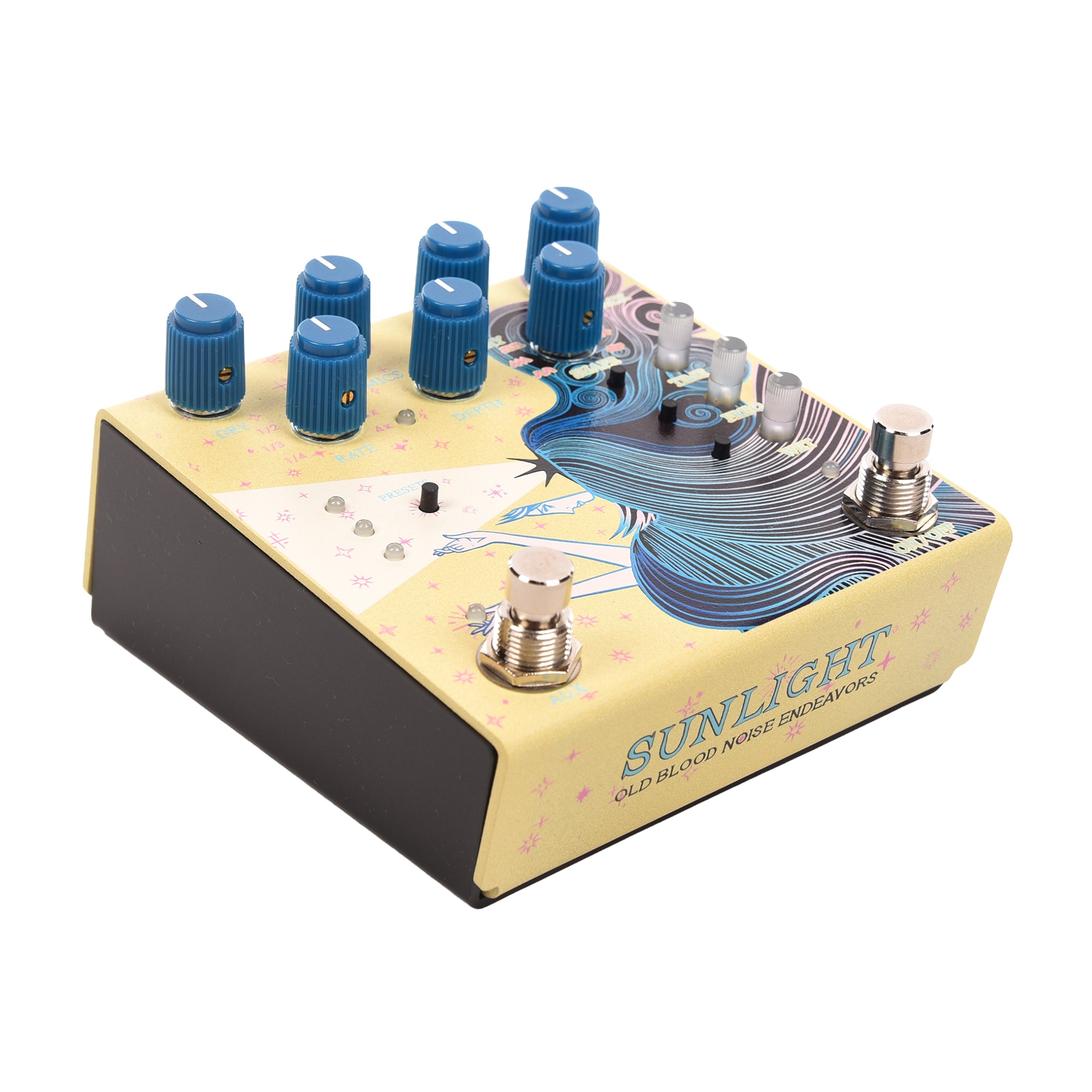 Old Blood Noise Sunlight Stereo Reverb Pedal Yellow – Chicago Music ...
