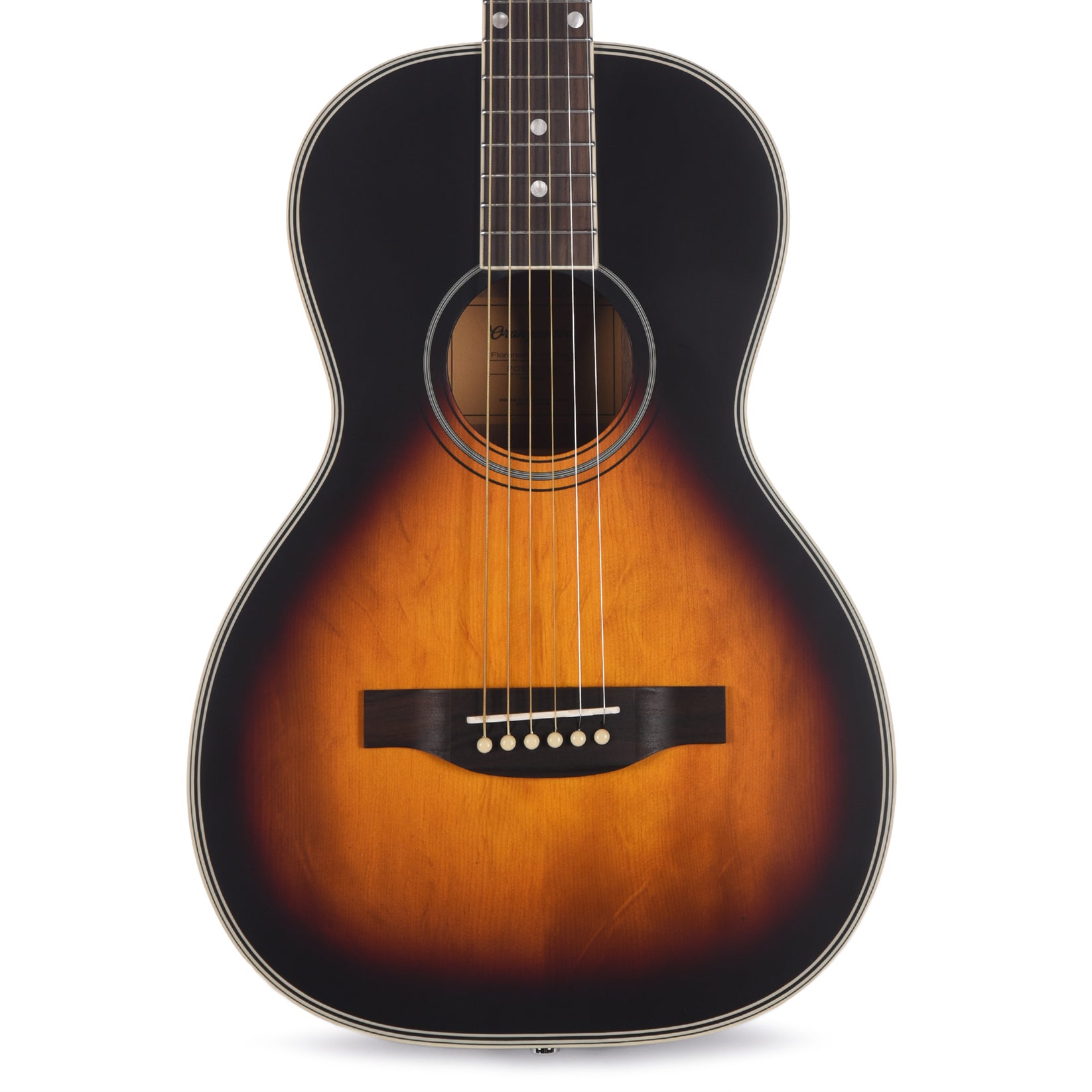 Orangewood Florence Retro Parlor Acoustic Guitar Vintage Sunburst Sati ...