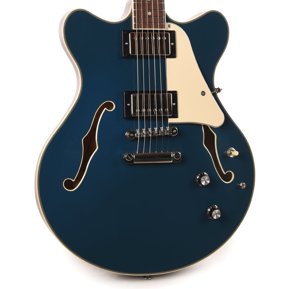 Orangewood Clementine Double Cutaway Chambered Electric Guitar Bluebir ...