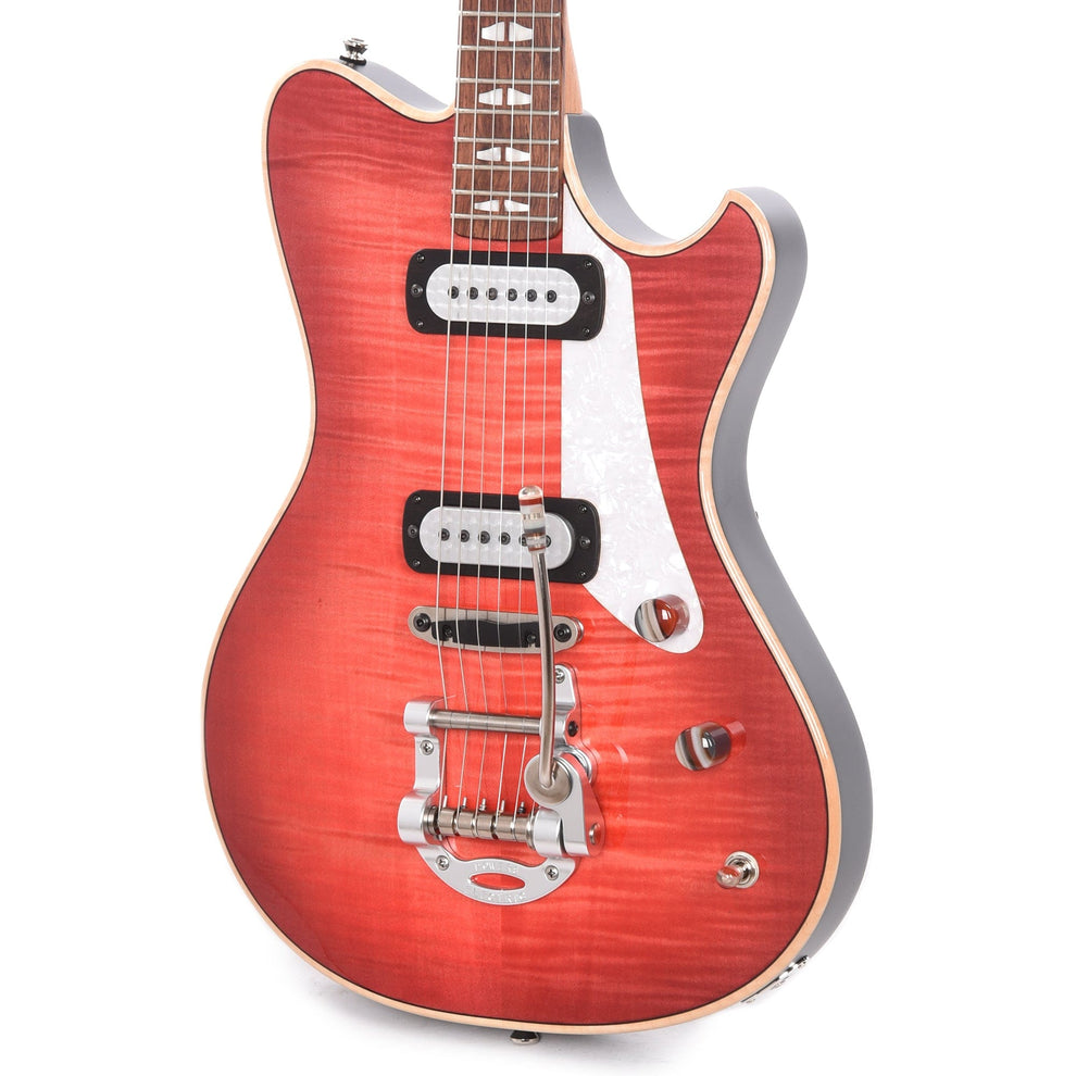 Powers Electric A-Type Select Figured Maple Top Cosmo Red – Chicago ...