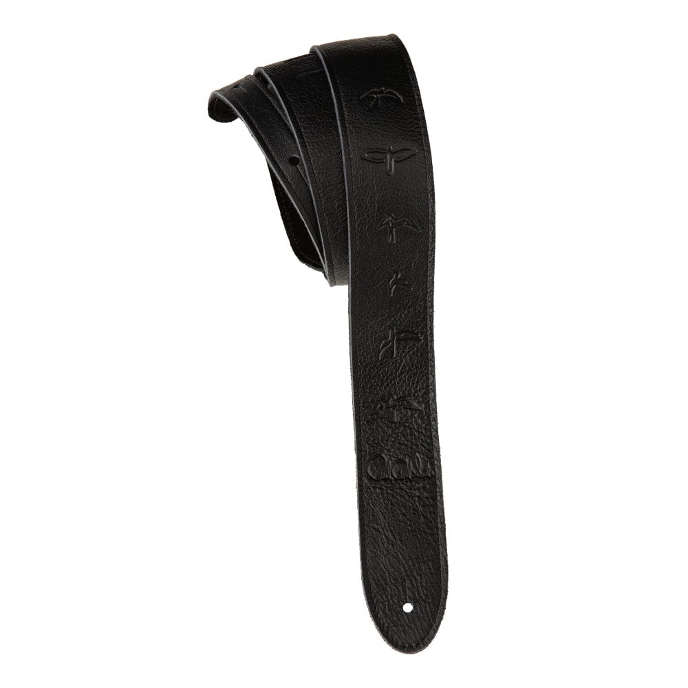 PRS 2" Leather Strap Embossed Birds Black – Chicago Music Exchange
