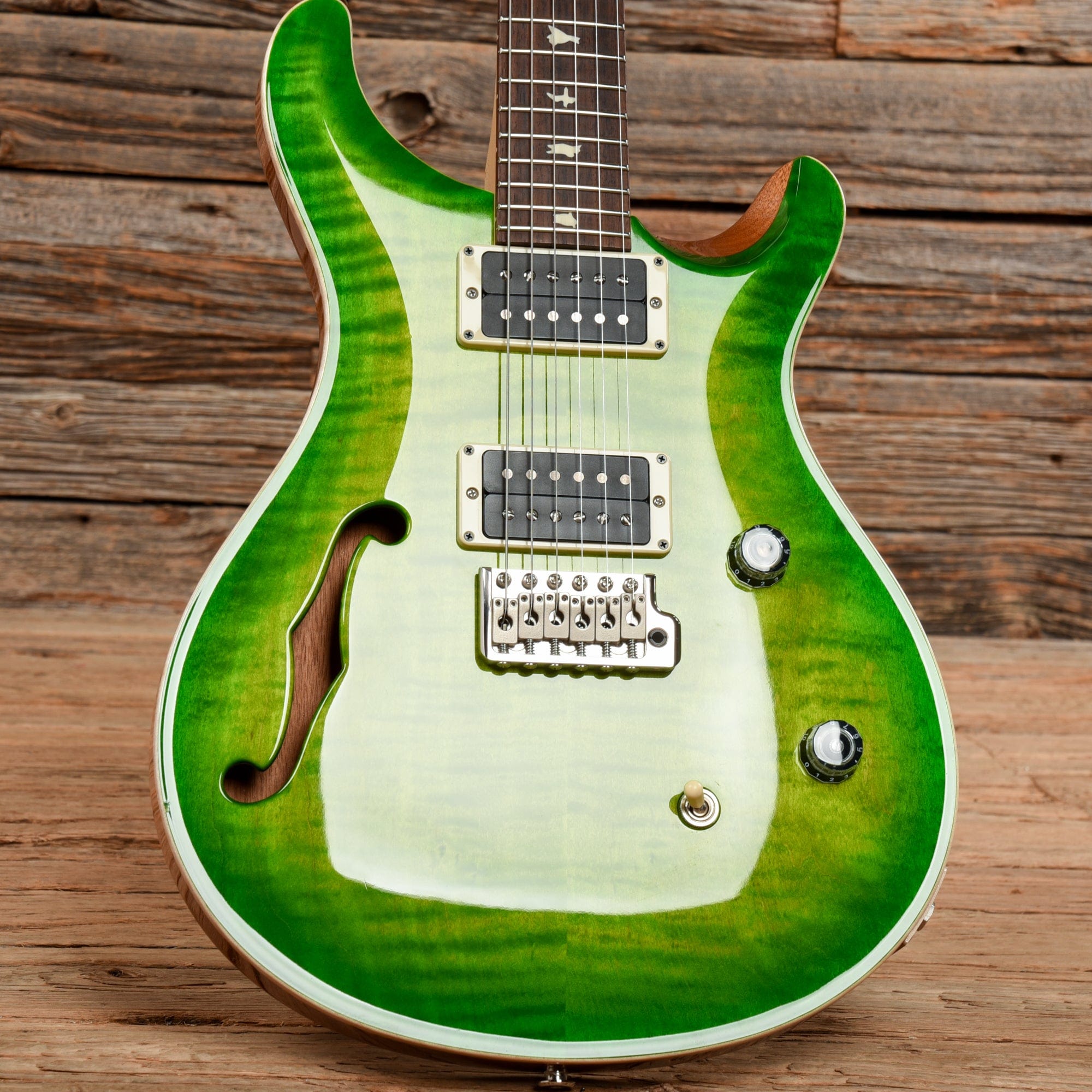 PRS CE 24 Semi Hollow Eriza Green 2022 – Chicago Music Exchange