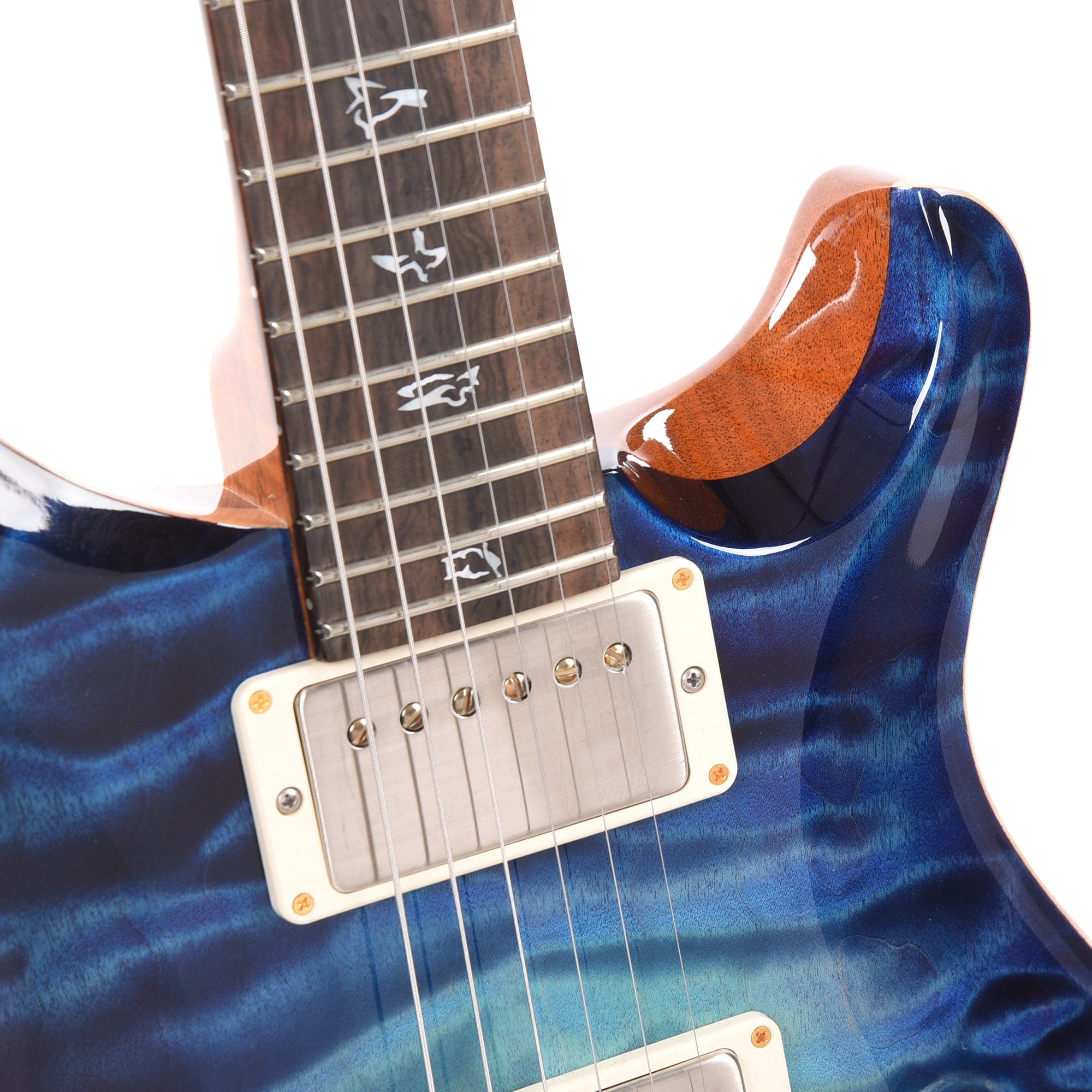 PRS Private Stock #10442 Custom 24 Aqua Violet Glow Quilt Maple w/Figu ...