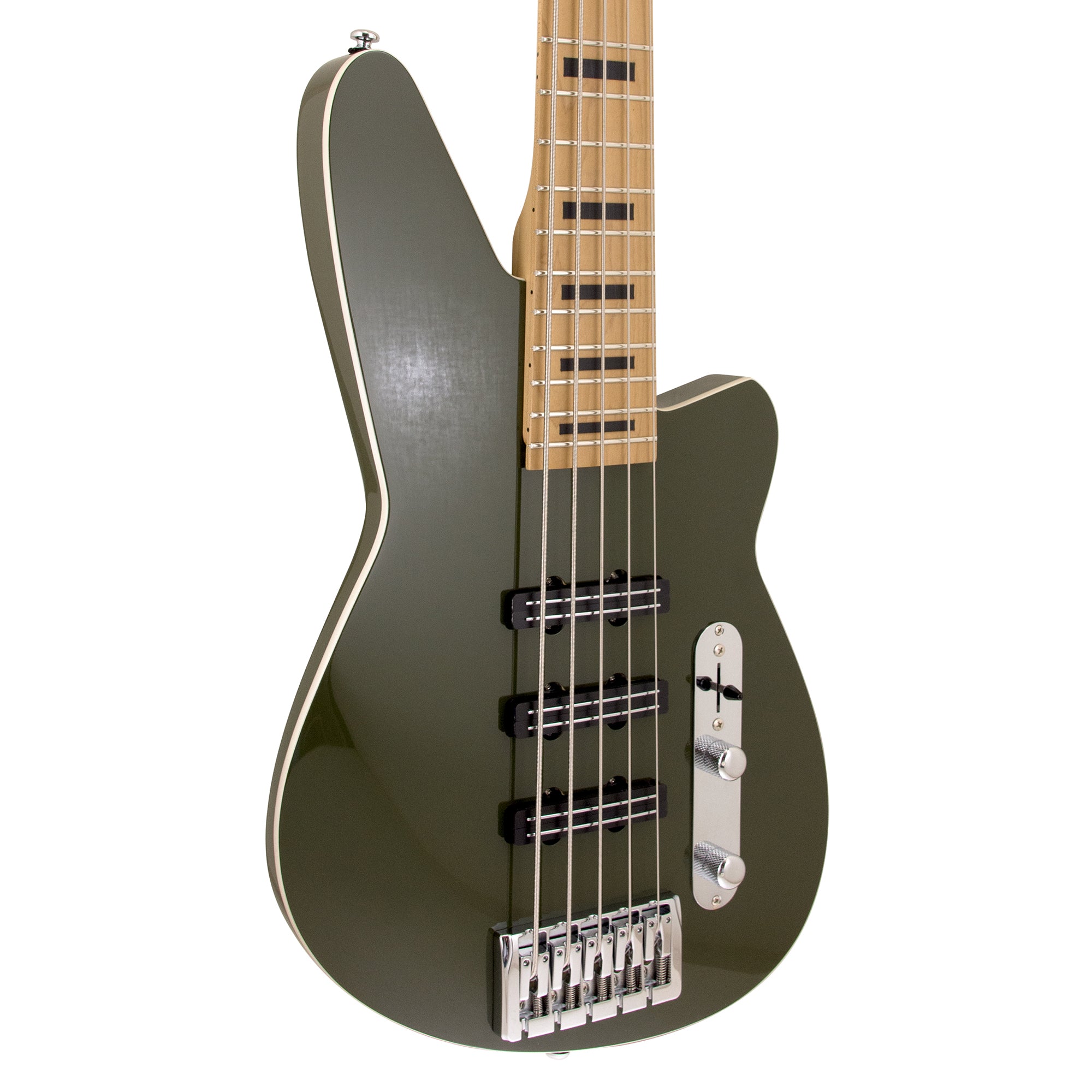 Reverend Triad 5 5-String Bass Guitar Army Green – Chicago Music Exchange