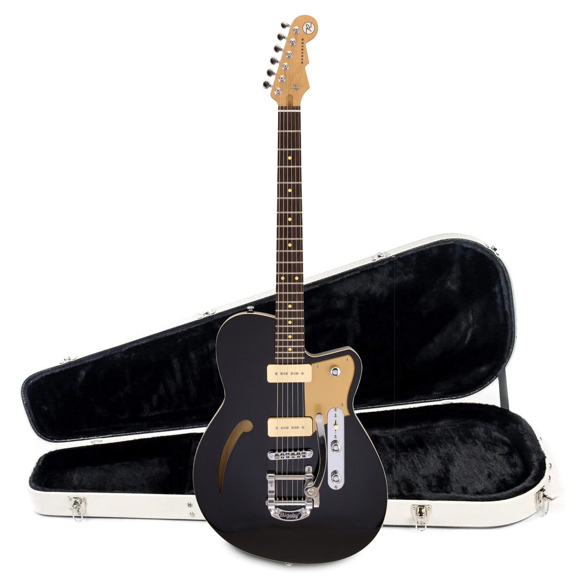 Reverend Club King 290 – Bigsby Midnight Black Hardshell Case Bundle ...