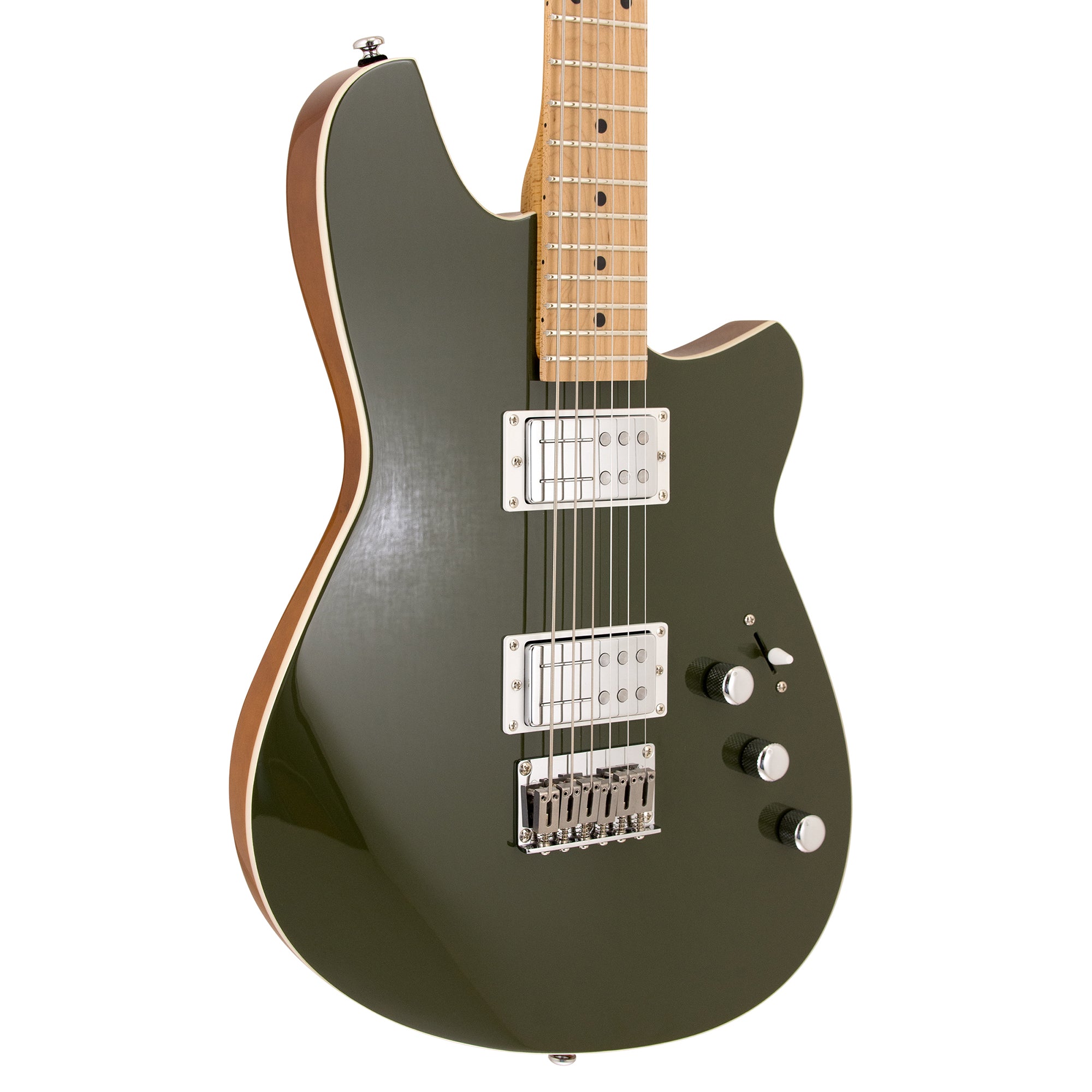 Reverend Descent Baritone Electric Guitar Army Green – Chicago Music ...