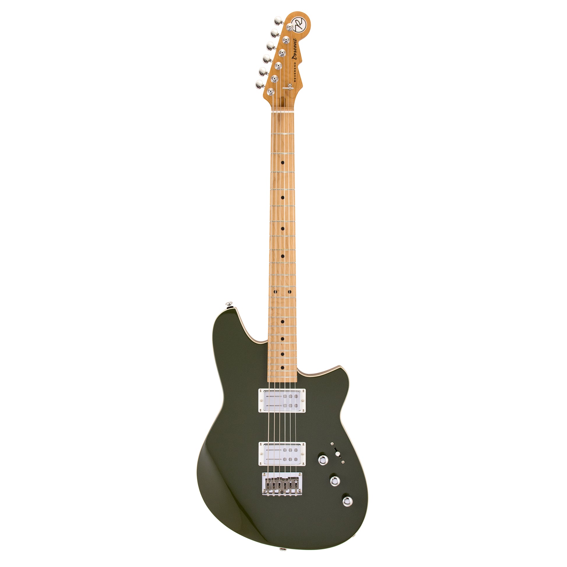 Reverend Descent Baritone Electric Guitar Army Green – Chicago Music ...