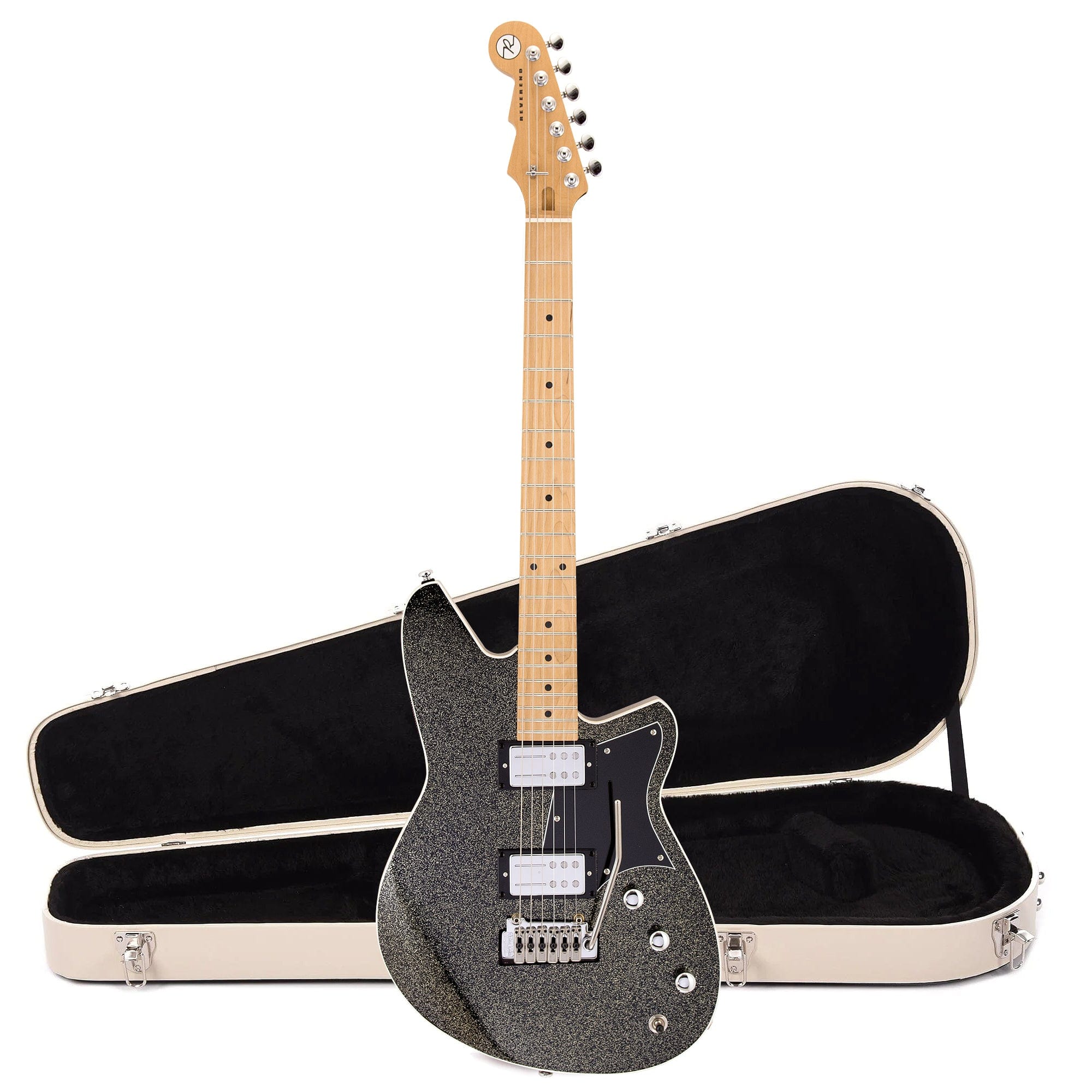 Reverend Tommy Koffin Signature Black Sparkle Hardshell Case Bundle ...