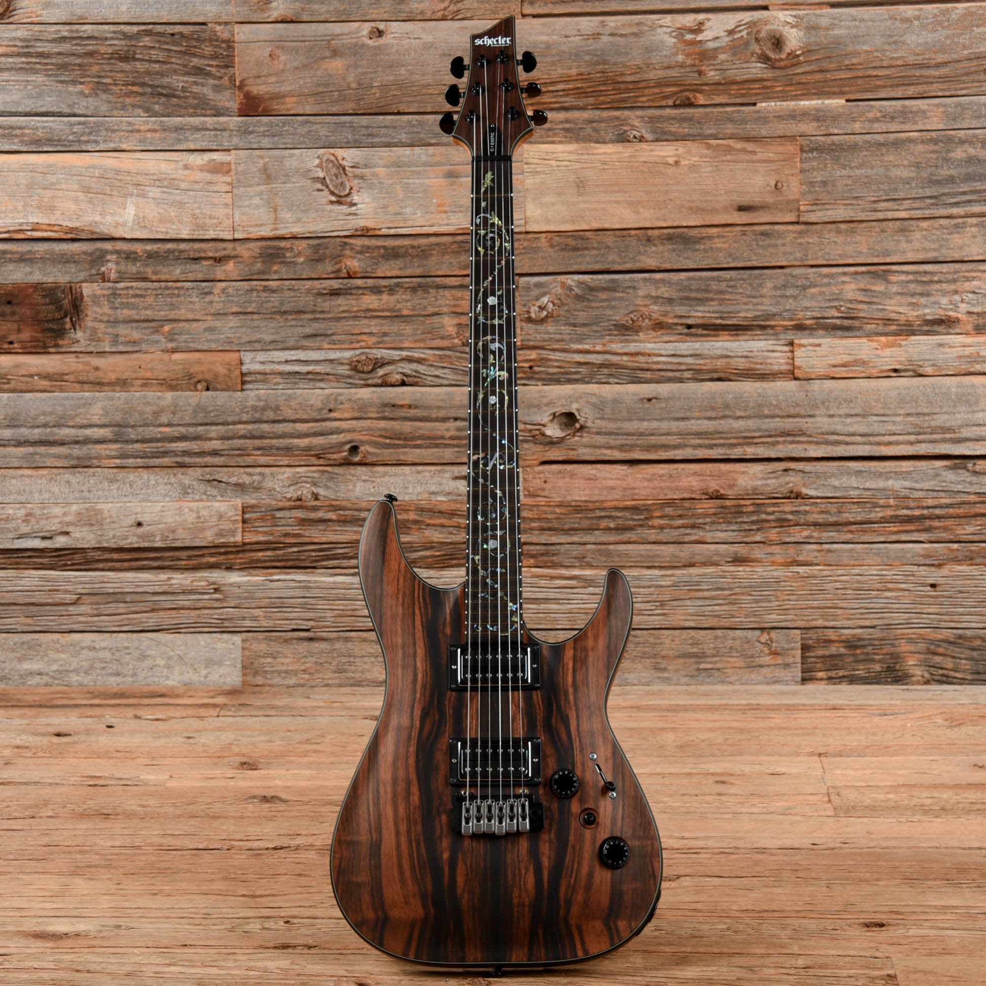 Schecter C-1 Exotic Ebony Brown 2019 – Chicago Music Exchange