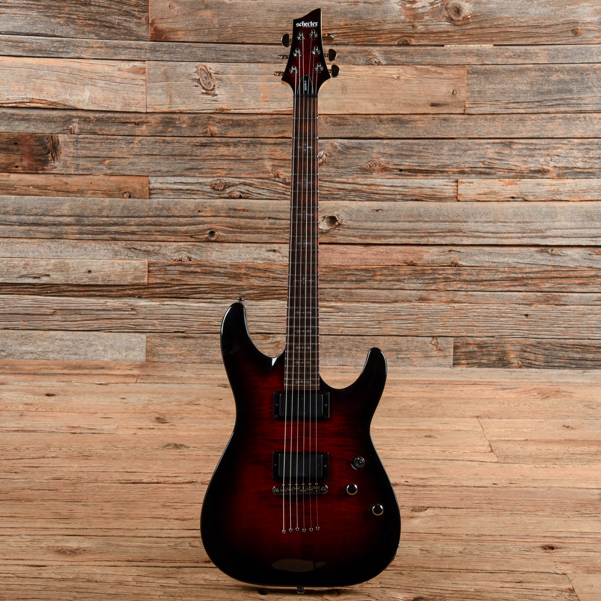 Schecter Demon 6 Crimson Red Burst 2012 – Chicago Music Exchange