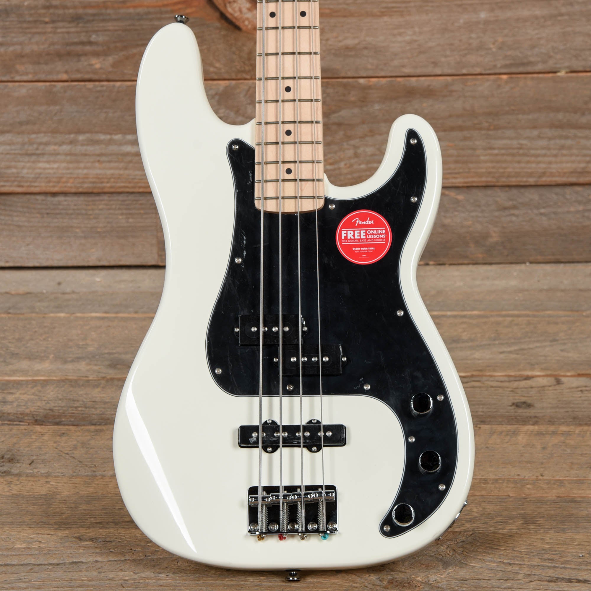 Squier Affinity Precision Bass PJ Olympic White – Chicago Music Exchange