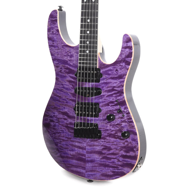 Suhr Custom Modern HSH Quilted Maple Transparent Purple – Chicago Music ...