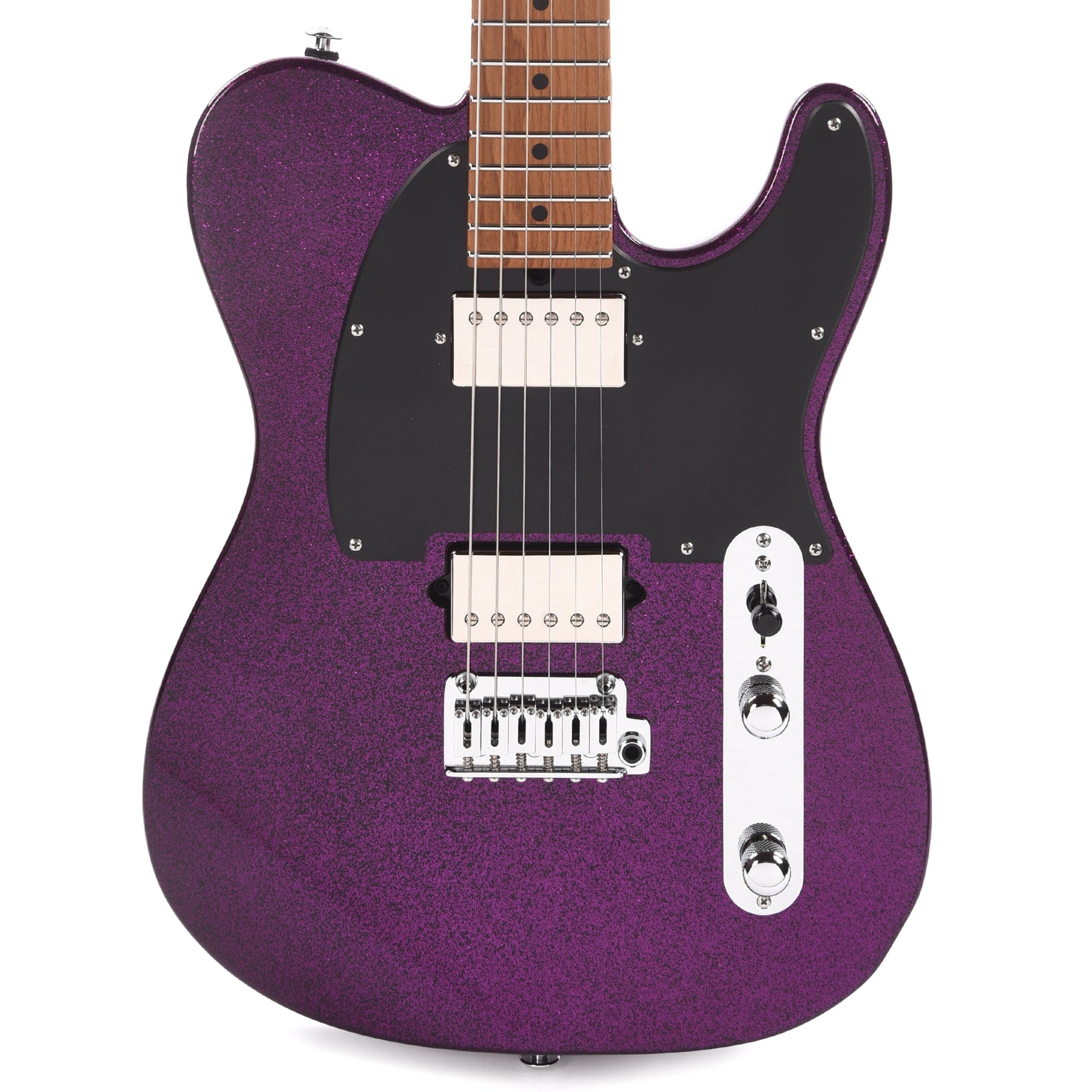 Suhr Custom Classic T Paulownia HH Purple Sparkle w/1-Piece Roasted Ma ...