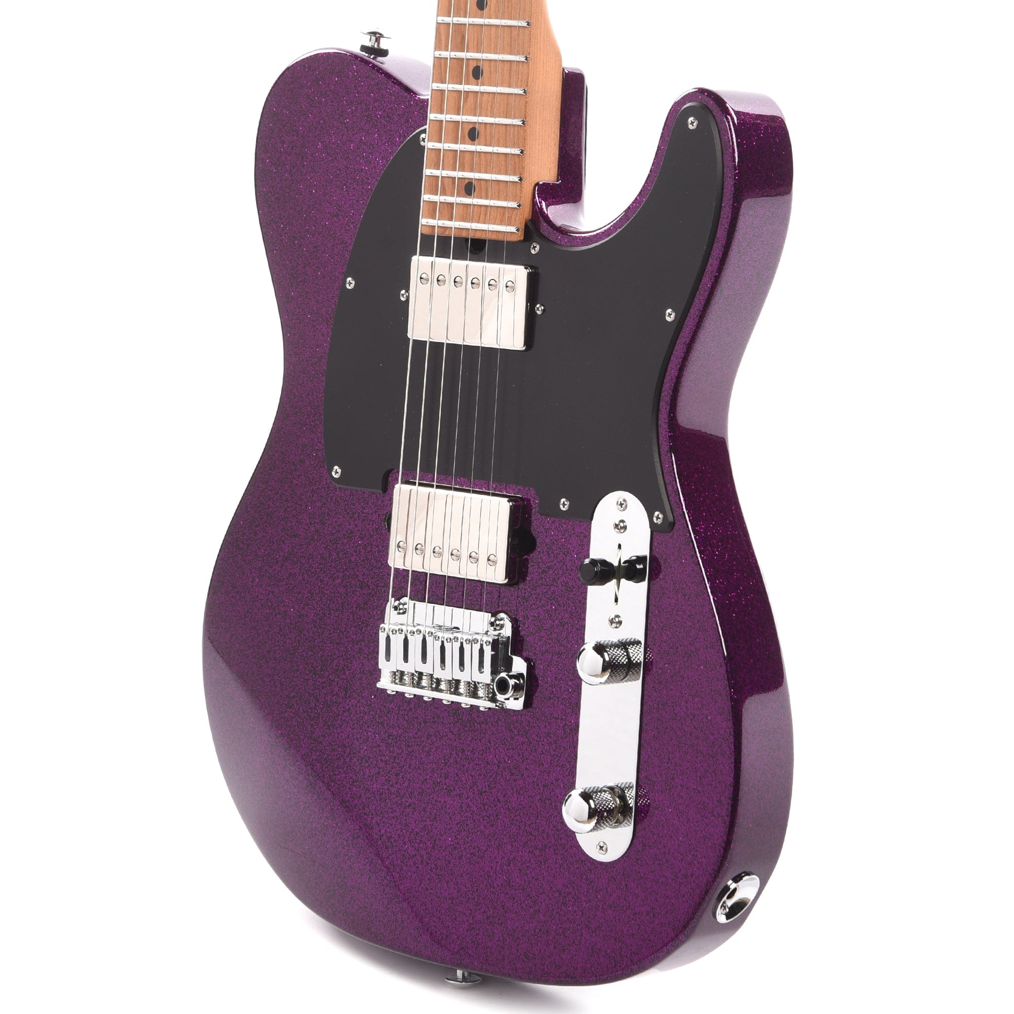 Suhr Custom Classic T Paulownia HH Purple Sparkle w/1-Piece Roasted Ma ...