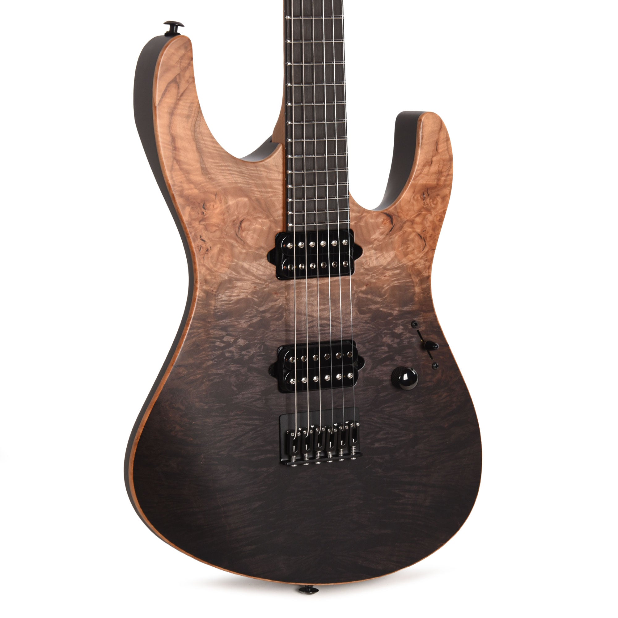 Suhr Custom Modern Black Gradient w/CME-Selected Burl Maple Top ...