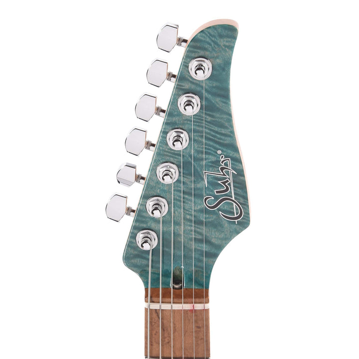 Suhr Custom Modern HSH Angel Quilt Maple/Swamp Ash Bahama Blue w/5A Bi – Chicago Music Exchange