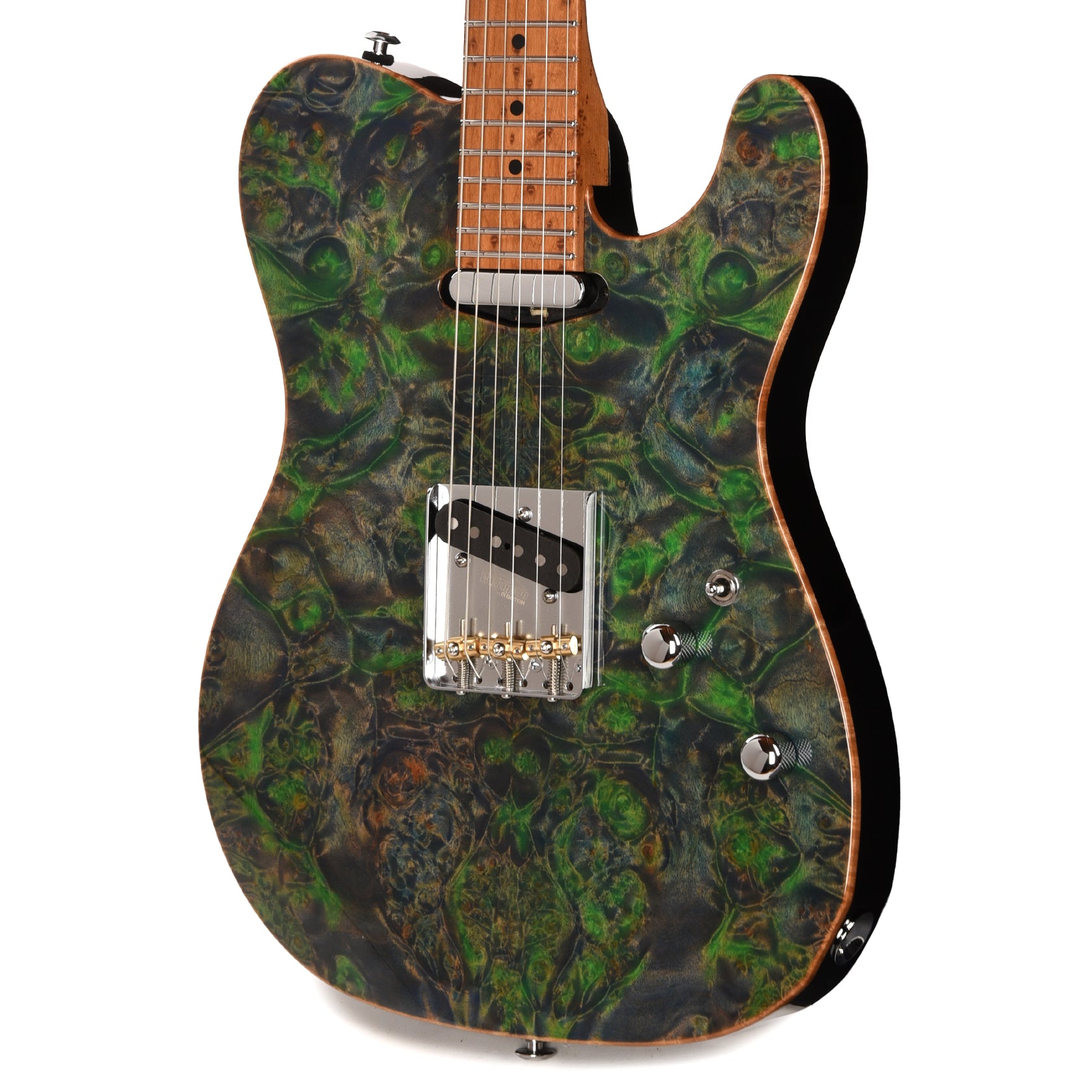 Suhr Custom Modern T Trans Algae w/CME-Selected Burl Maple Top ...
