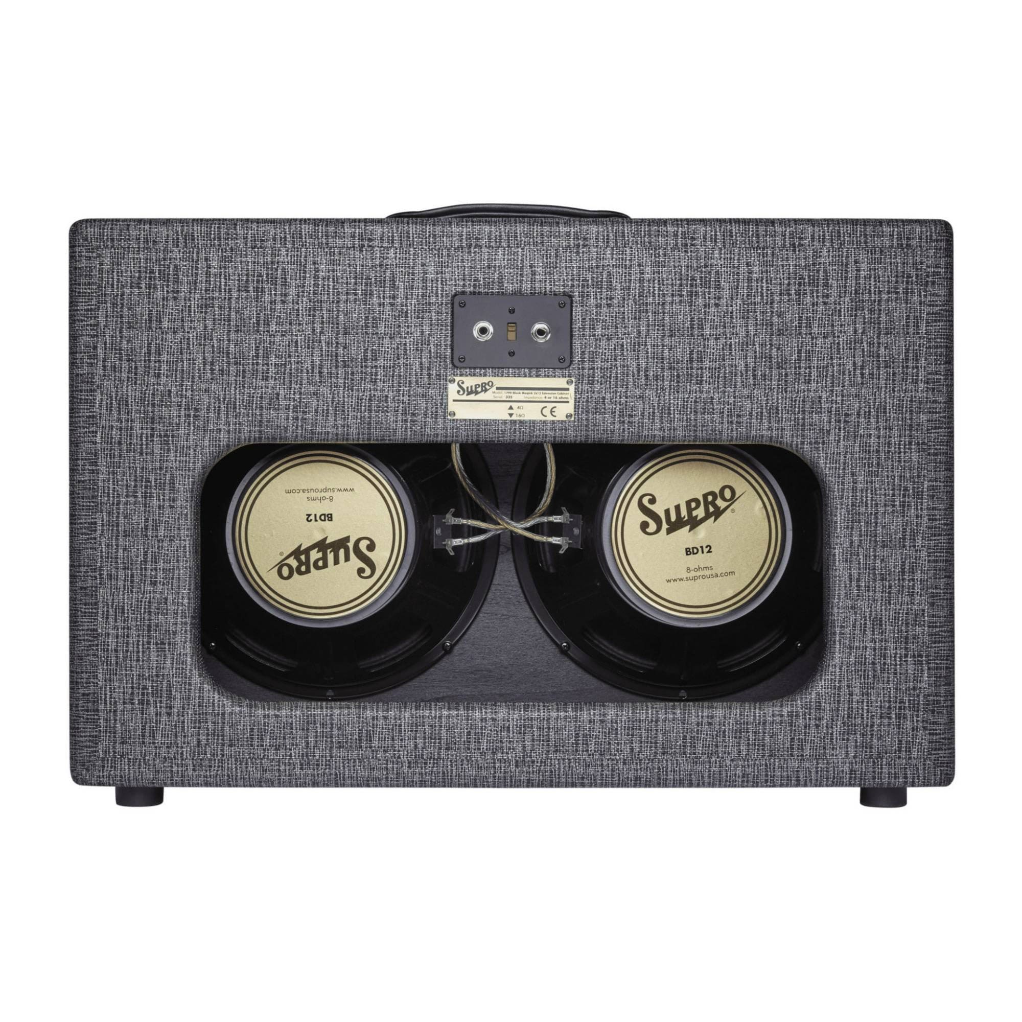 Supro Black Magick 2x12 Guitar Amp Cabinet Black Rhino – Chicago Music ...