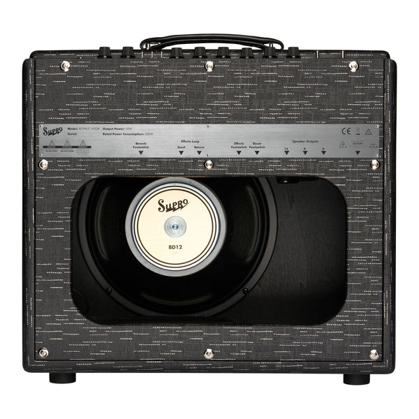 Supro Royale 112 50W 1x12 Guitar Combo Amp Black Scandia – Chicago ...
