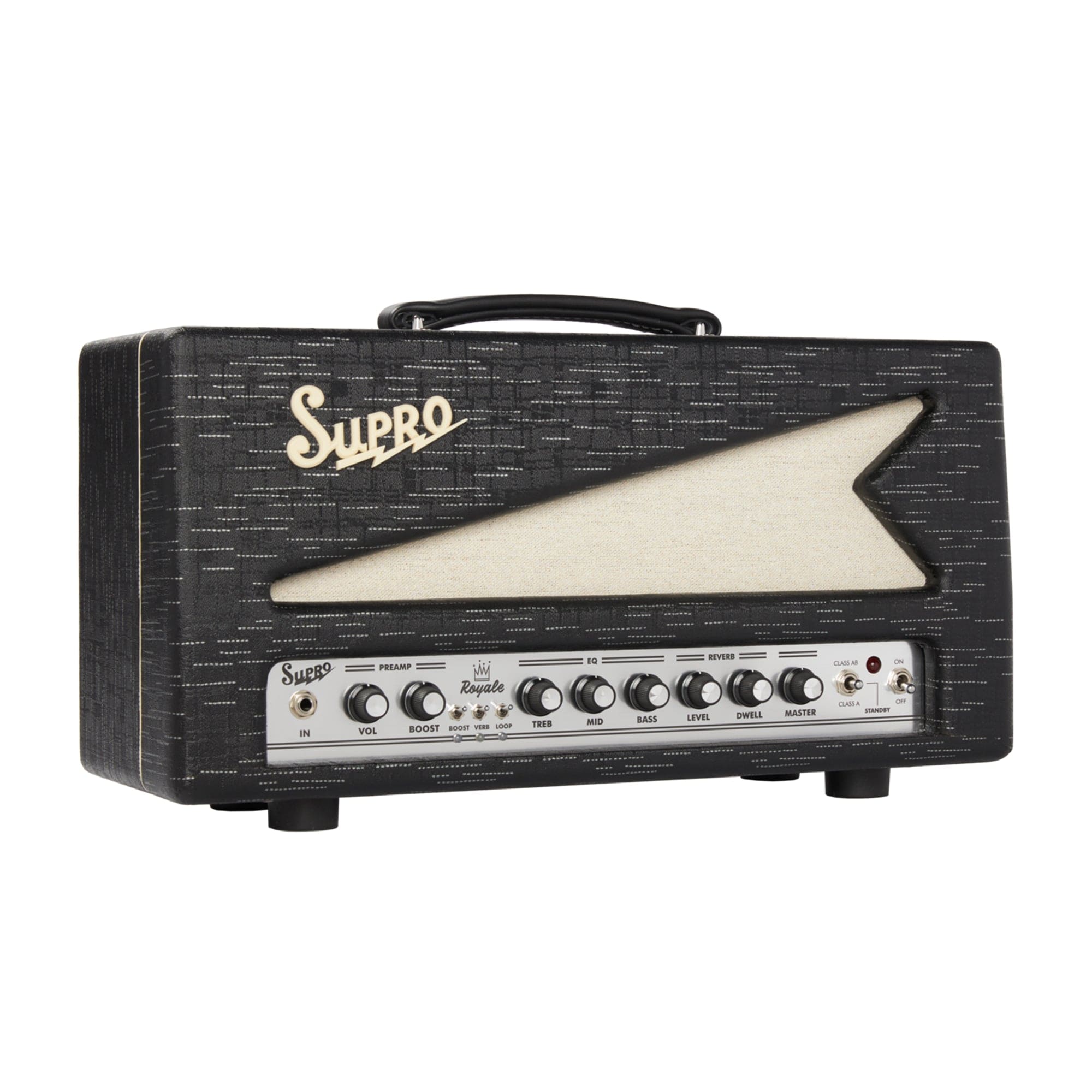 Supro Royale 50W Guitar Amp Head Black Scandia – Chicago Music Exchange