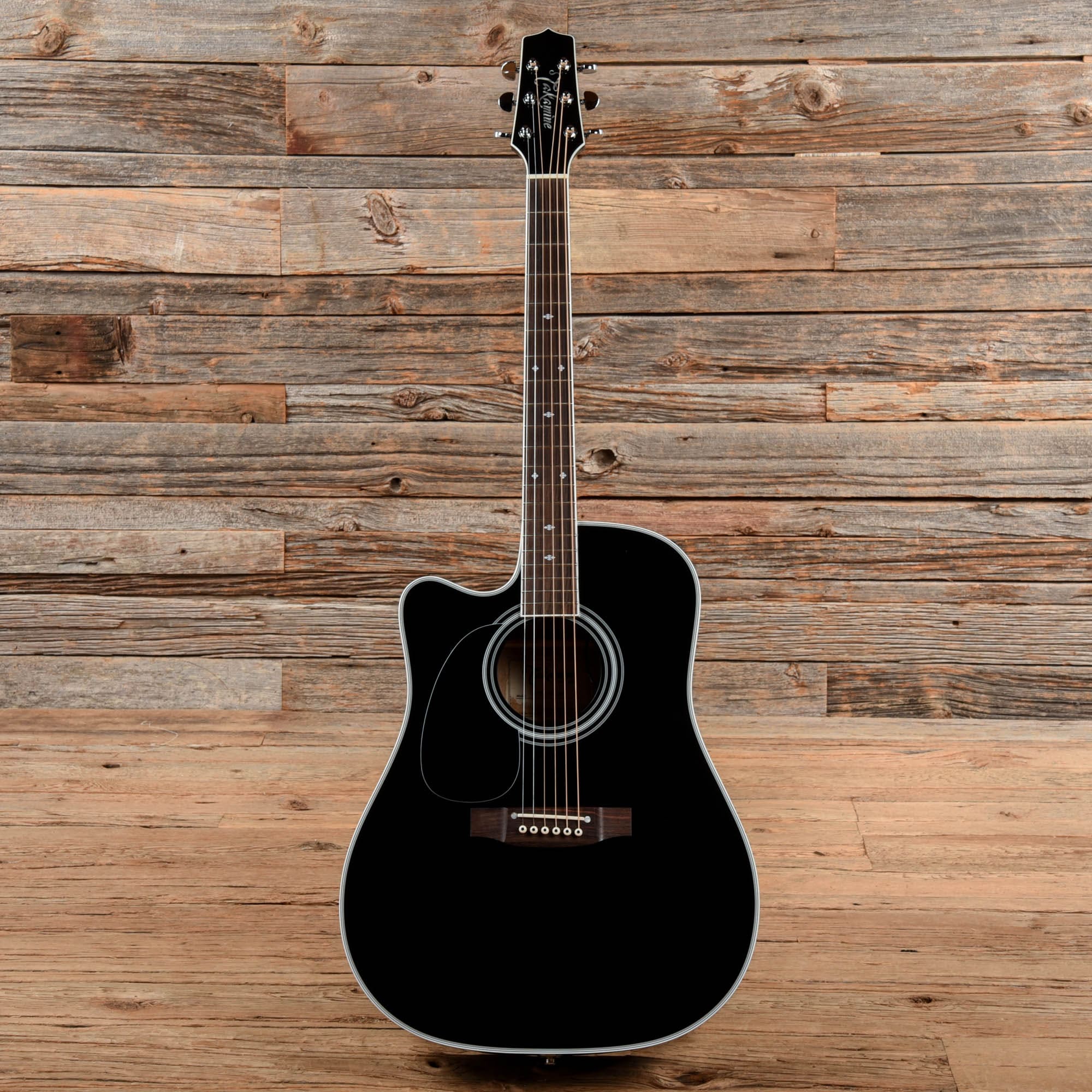 Takamine EF341SC Dreadnought Black LEFTY – Chicago Music Exchange