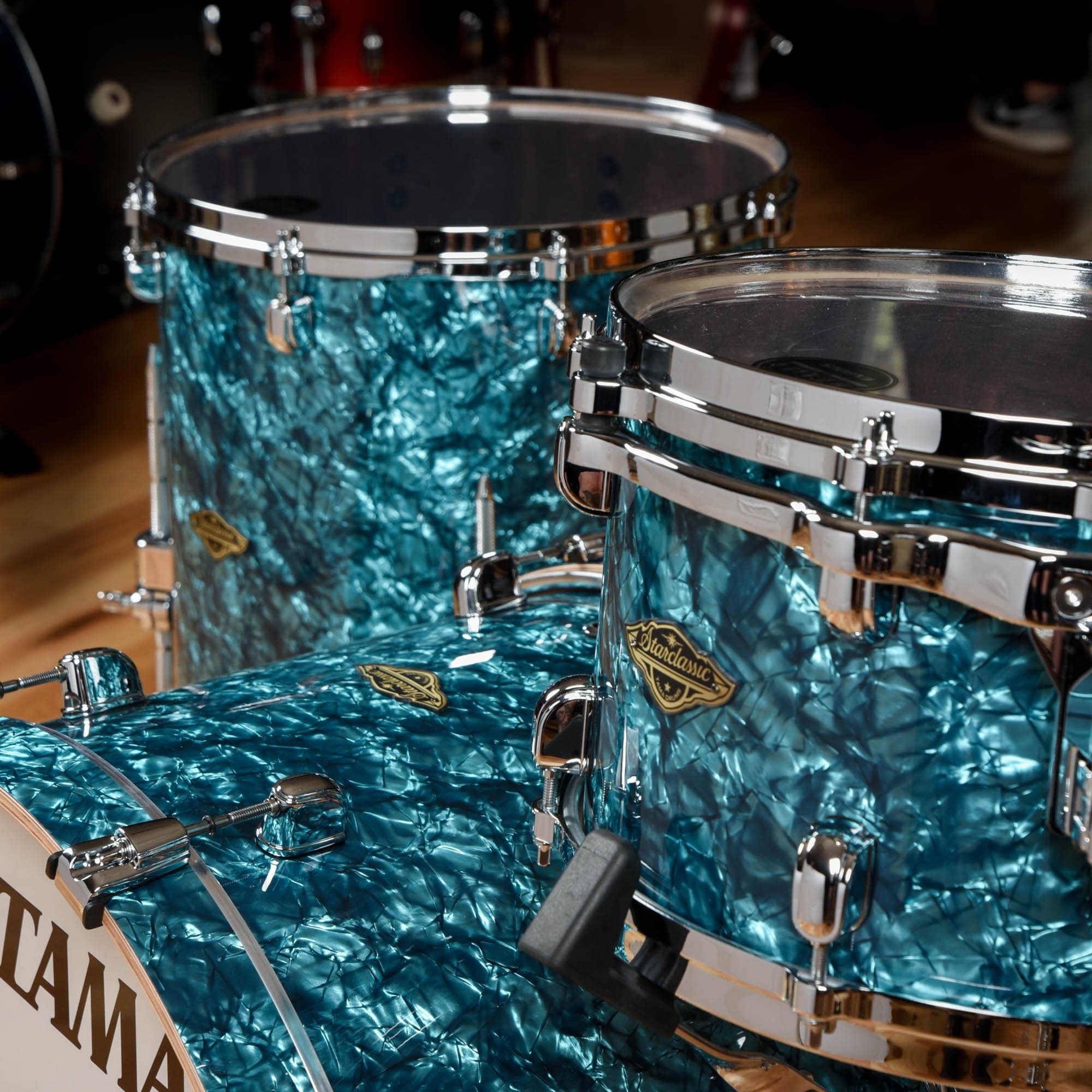 Tama Starclassic 12/16/22 3pc. Walnut/Birch Drum Kit Turquoise Pearl ...