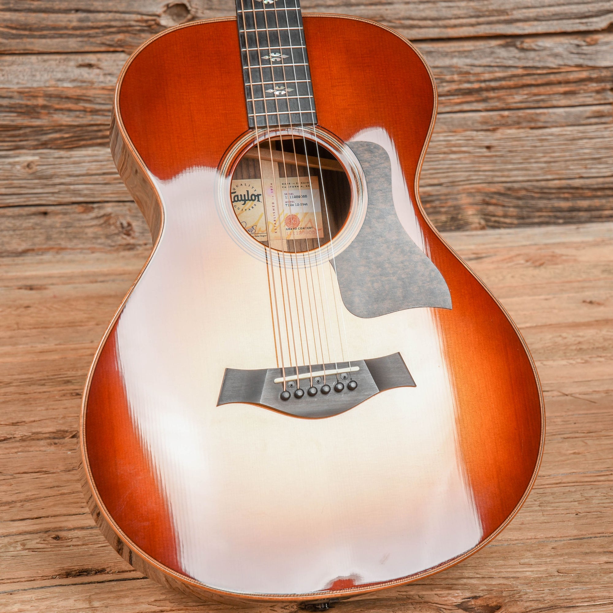 Taylor 712e 12-Fret w/ V-Class Bracing Western Sunburst 2019 – Chicago ...