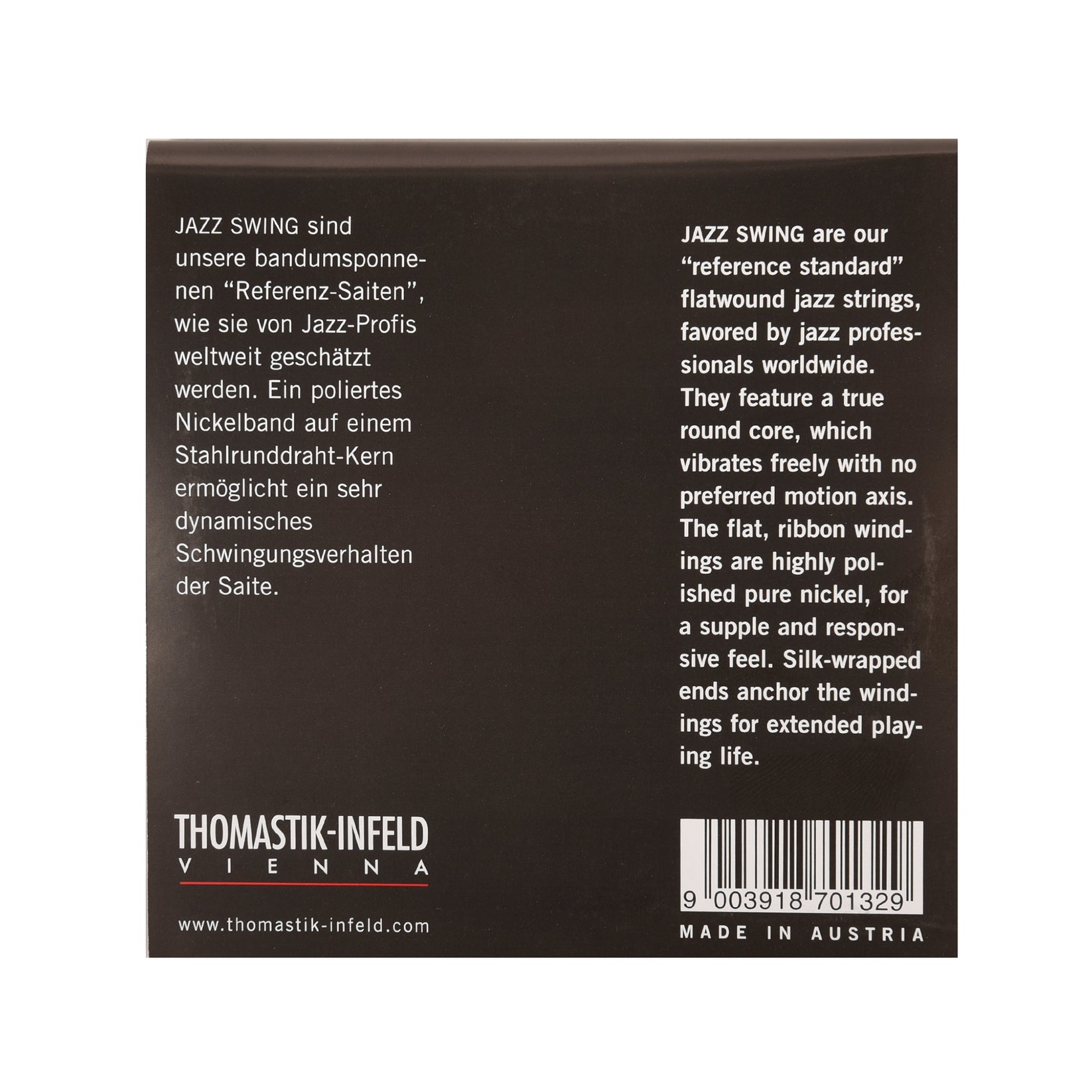 Thomastik JS113 Medium Flatwound Jazz Swing Electric Guitar Strings ...
