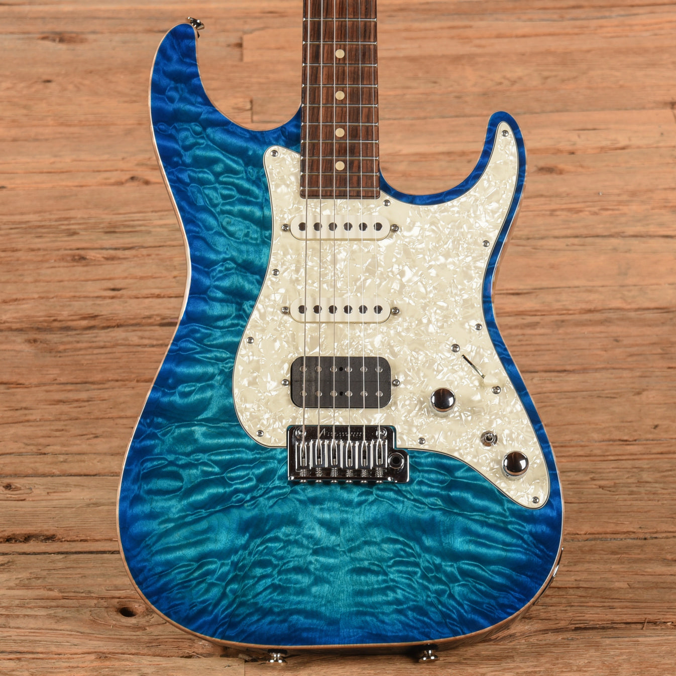 Tom Anderson Drop Top Classic Bora to Transparent Blue Burst 2017 ...