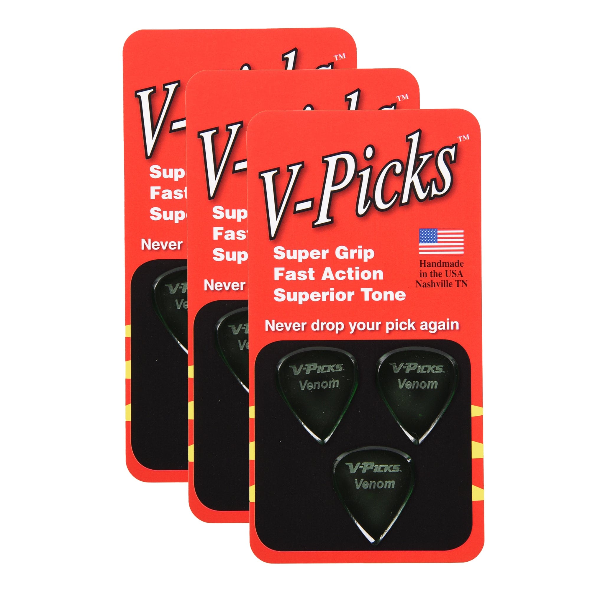V-Picks Venom Guitar Pick 3 Pack (9) Bundle – Chicago Music Exchange