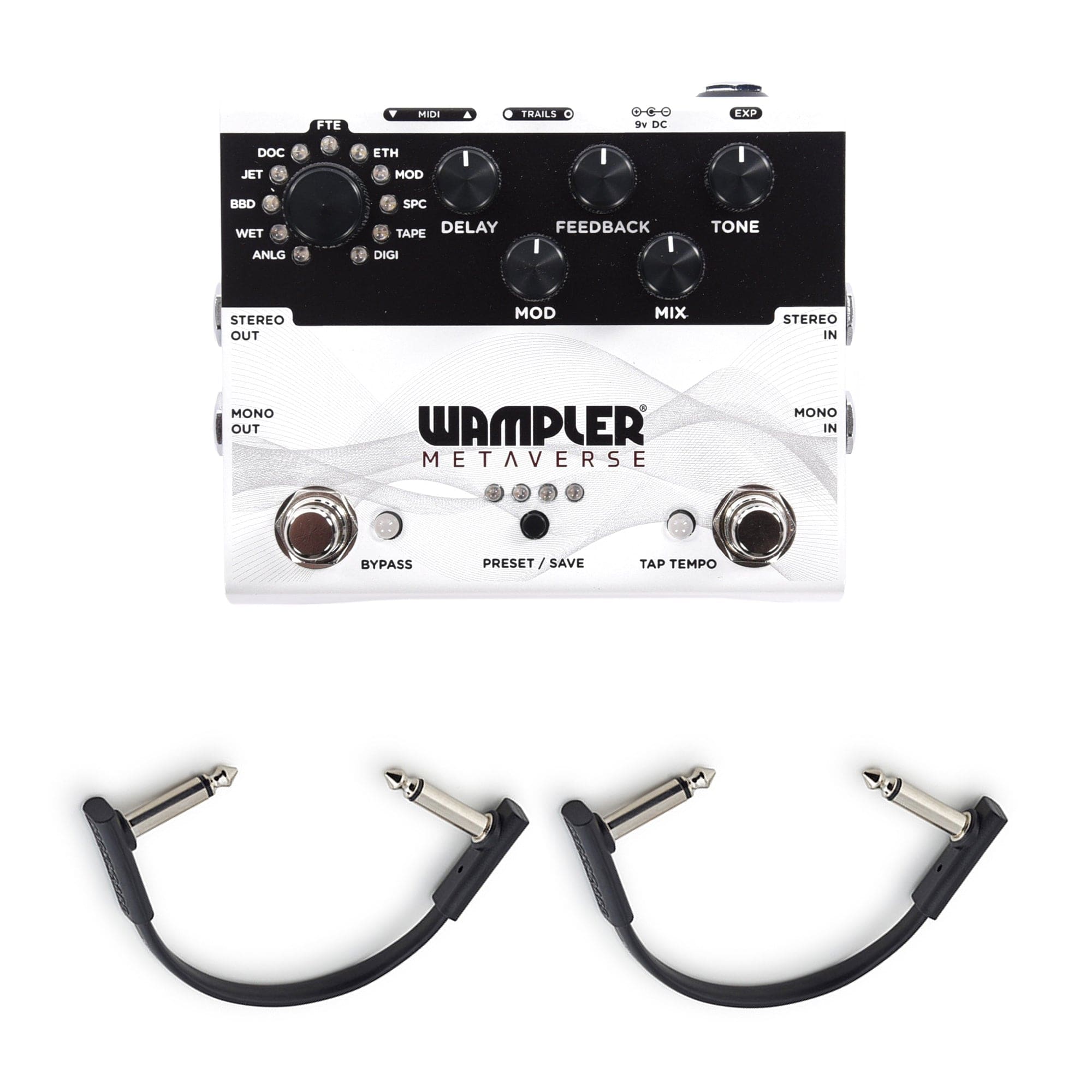 Wampler Metaverse Programmable Delay Pedal w/(2) Rockboard Flat Patch ...