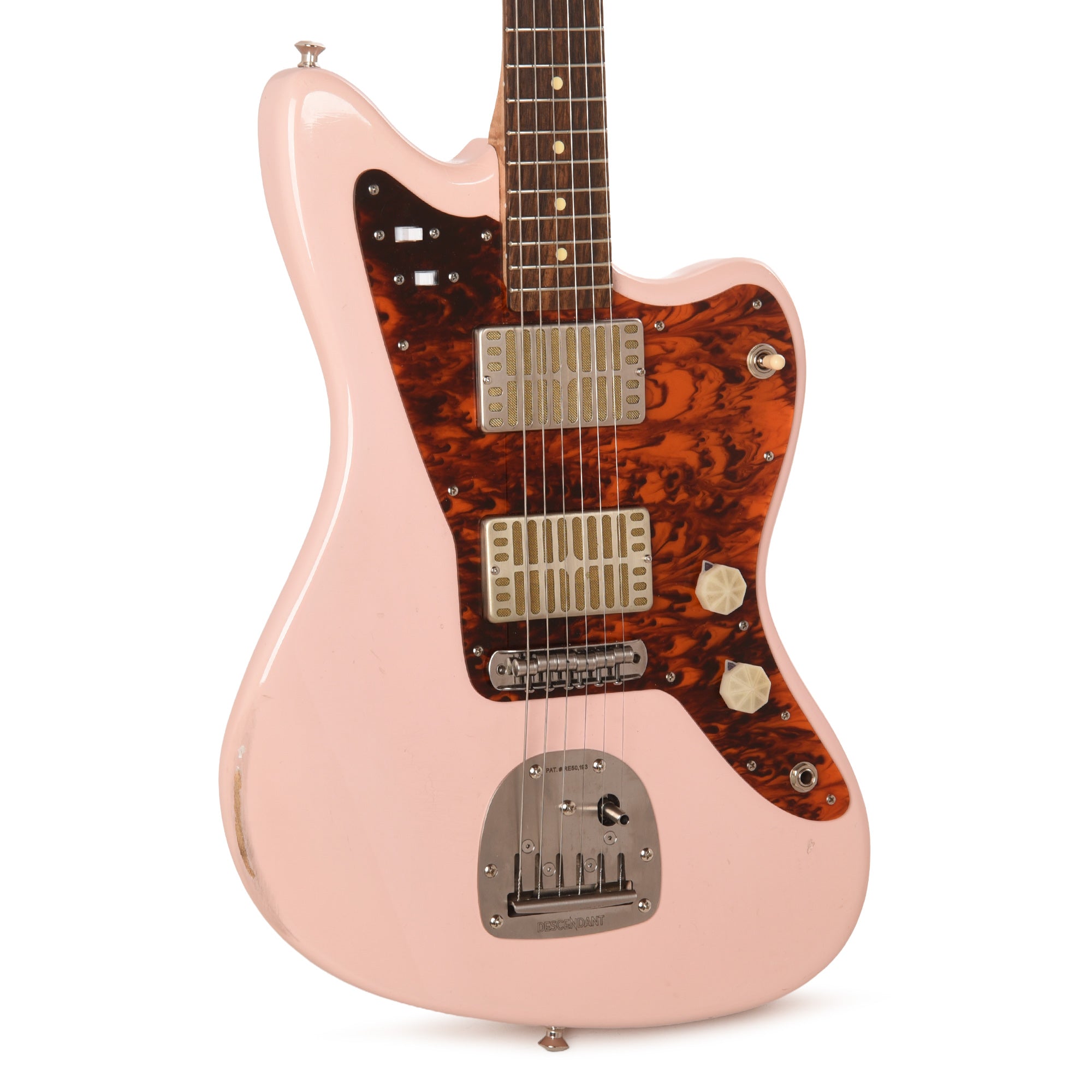 Waterslide Offset Aged Shell Pink Nitro w/ Mojo Dual Foil Pickups ...