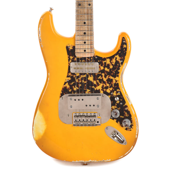 Waterslide S-Style Coodercaster Aged Nicotine Blonde w/Celluloid Pickg ...