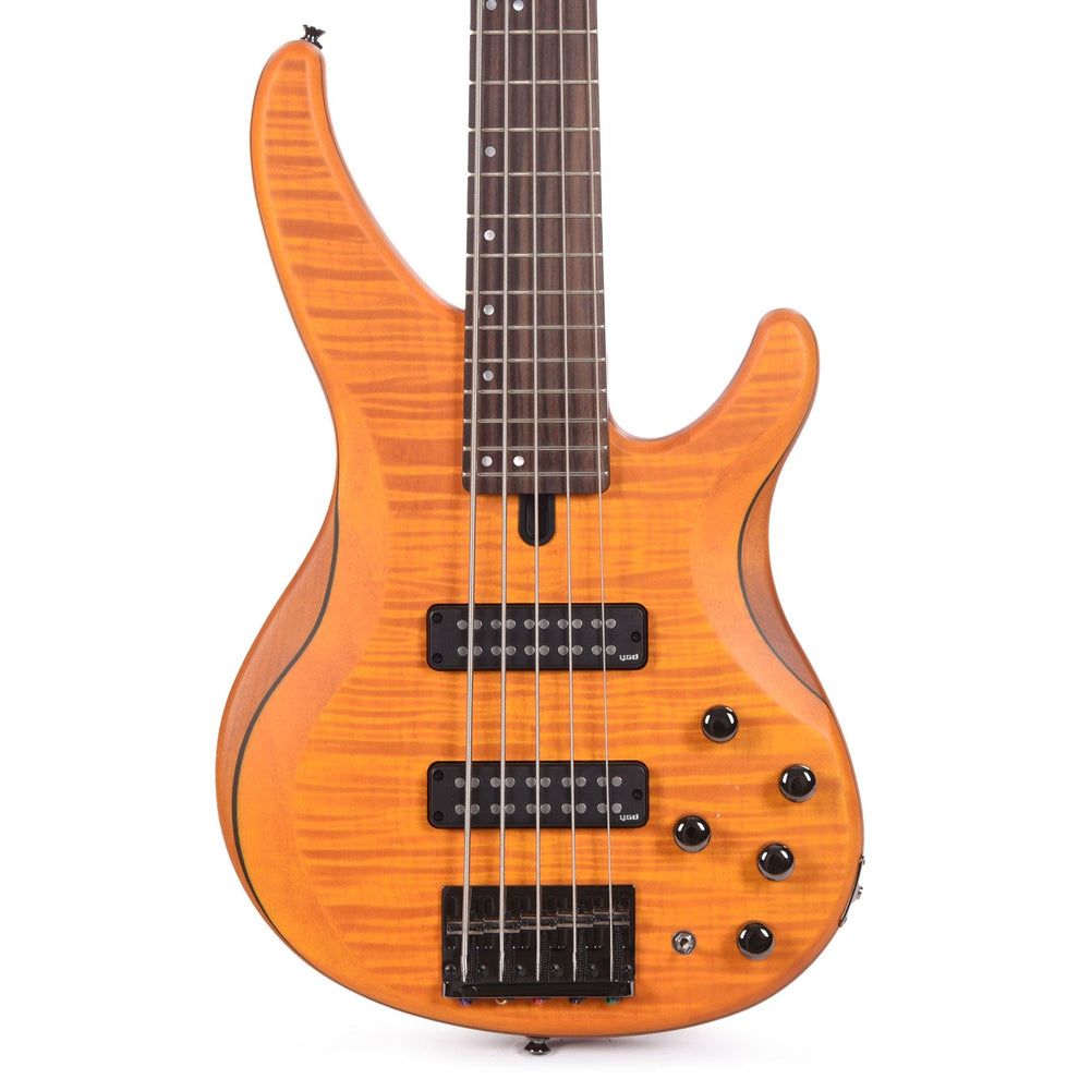 Yamaha TRBX605FM 5-String Bass Matte Amber w/Flame Maple Top – Chicago ...
