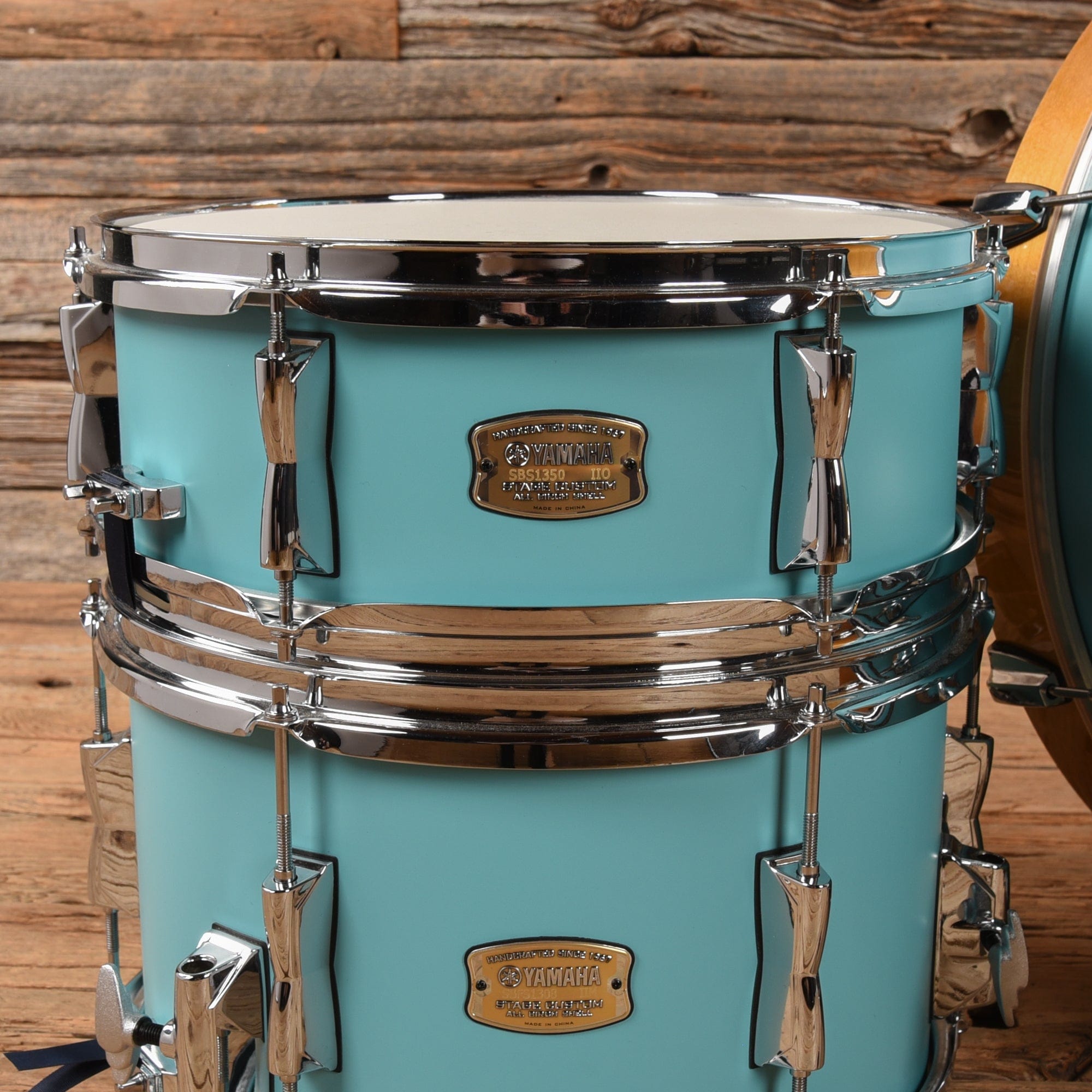 Yamaha Stage Custom Hip 10/13/20/5x13 4pc. Drum Kit Matte Surf Green ...