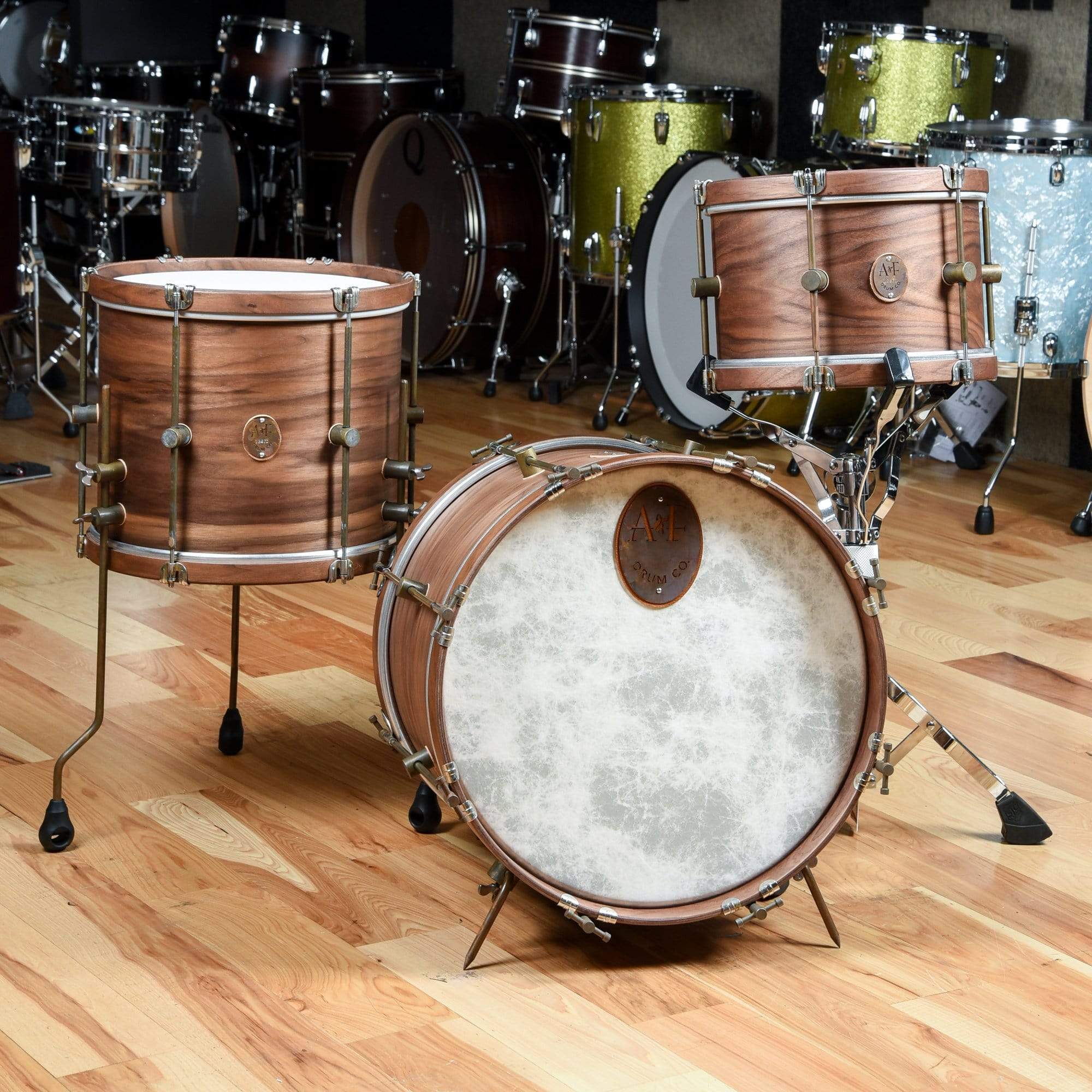 A&F Drum Co. 12/14/18 3pc. Walnut Club Drum Kit – Chicago Music Exchange