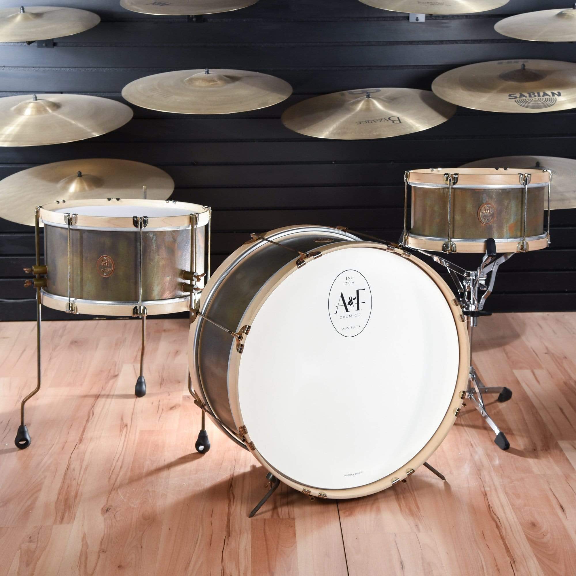 A&F Drum Co. 13/16/22 3pc Single Tension Drum Kit w/Internal Snares on ...