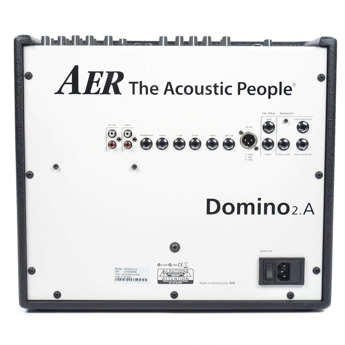 AER Domino-2A 100W 2x8 Acoustic Guitar Combo Amp Black – Chicago Music ...