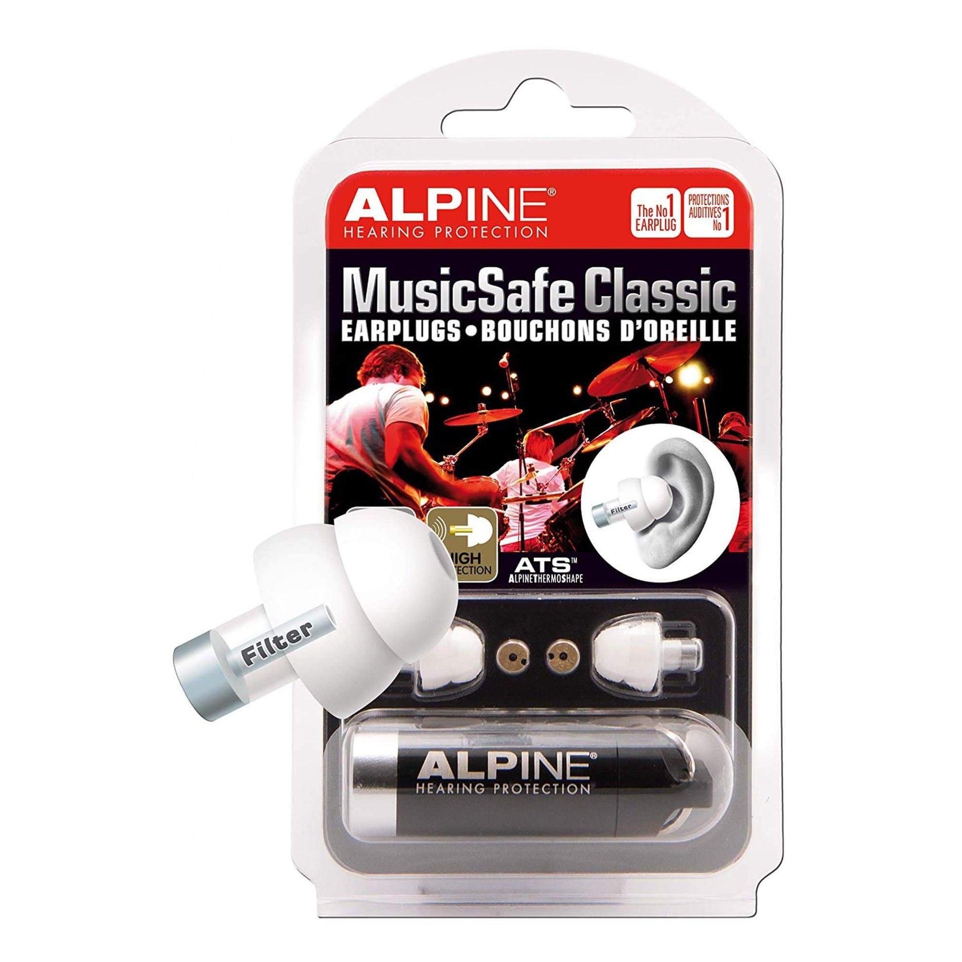 Alpine Hearing Protection MusicSafe Earplugs Classic – Chicago Music ...