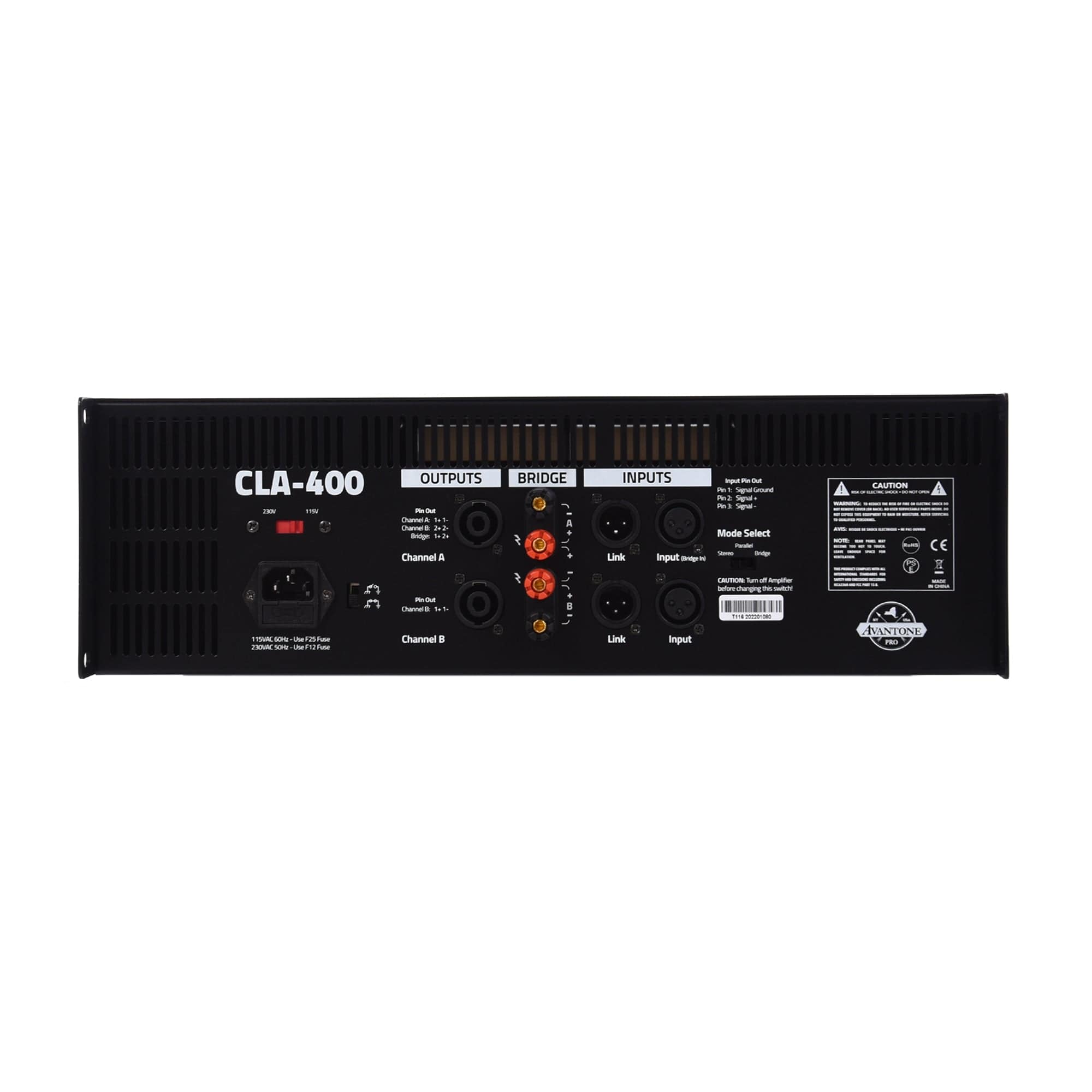 Avantone CLA-400 400W Studio Power Amplifier – Chicago Music Exchange