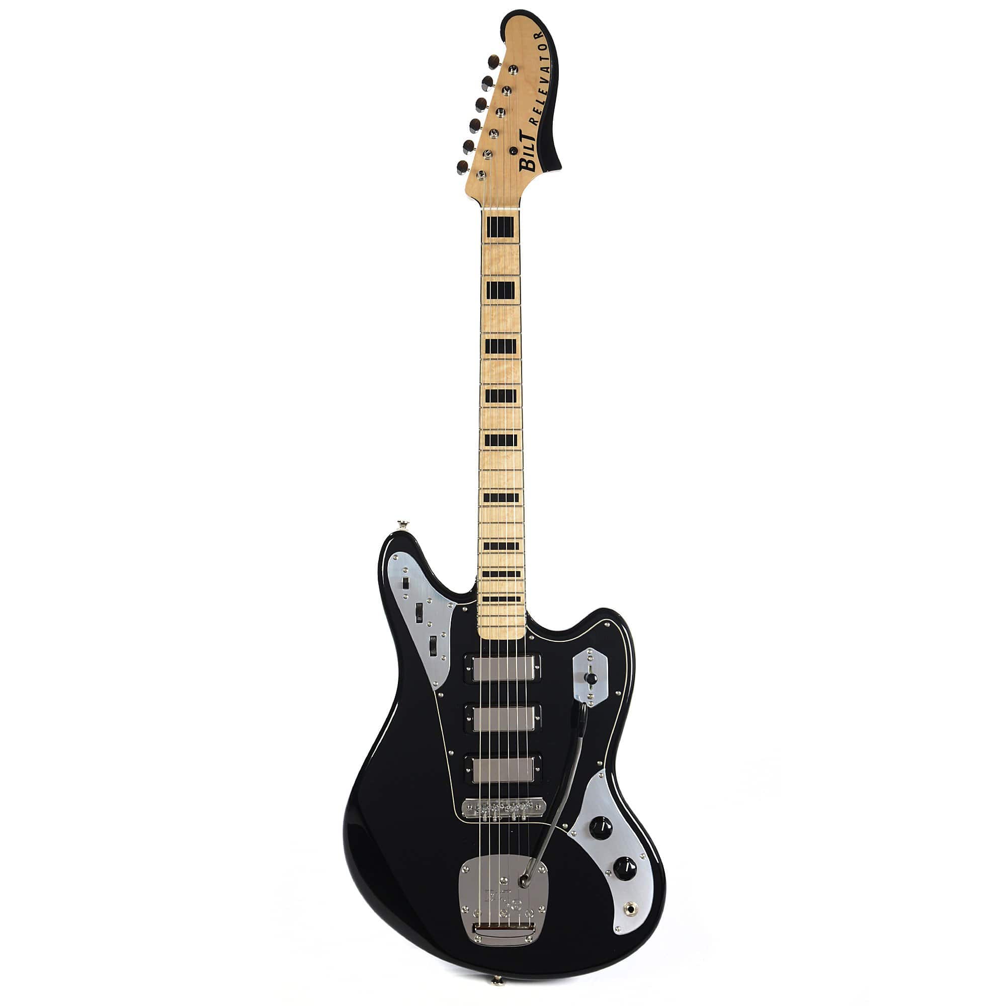BilT Relevator LS Black w/Lollar Firebird Pickups, Block Inlays, & Mas ...