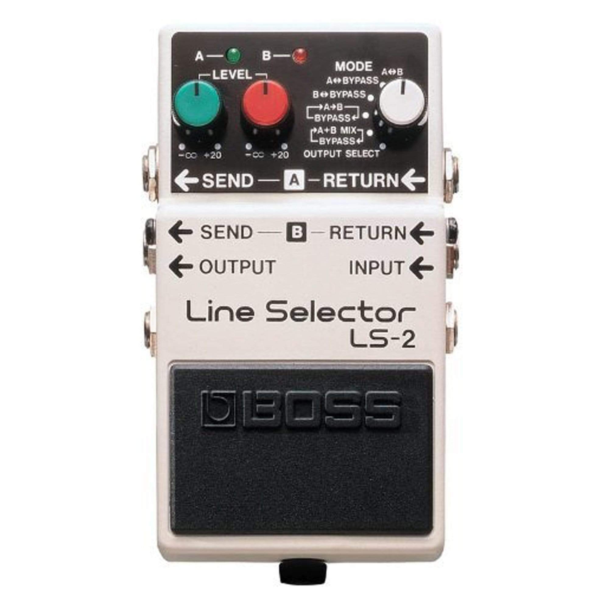 Boss LS-2 Line Selector Bundle w/ 2 Roland Black Series 6 inch Patch C ...