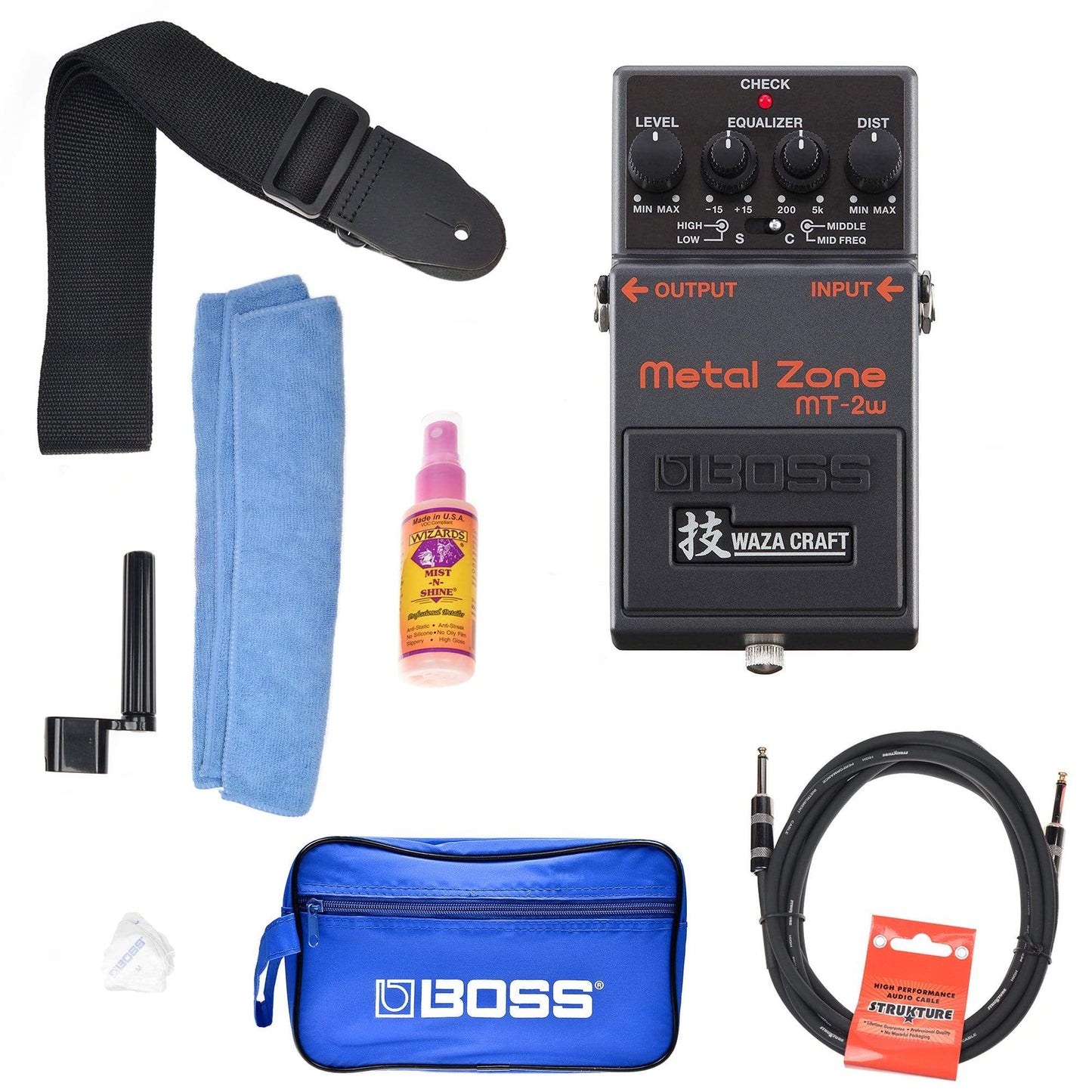 Boss MT-2W Metal Zone Waza Craft Distortion Pedal Boss Promo Accessori ...