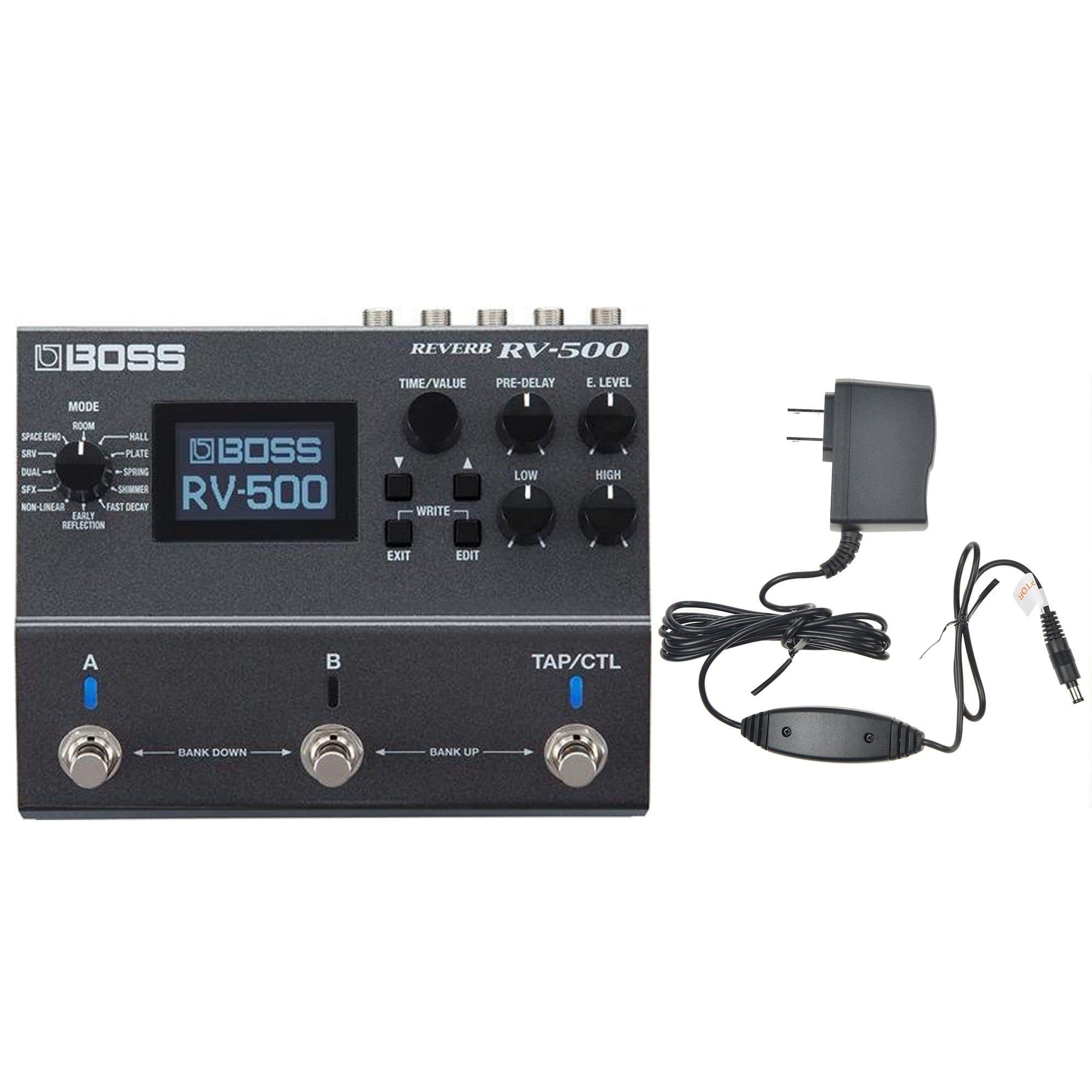 Boss RV-500 Reverb Pedal Bundle w/ Boss PSA-120S2 Power Supply ...