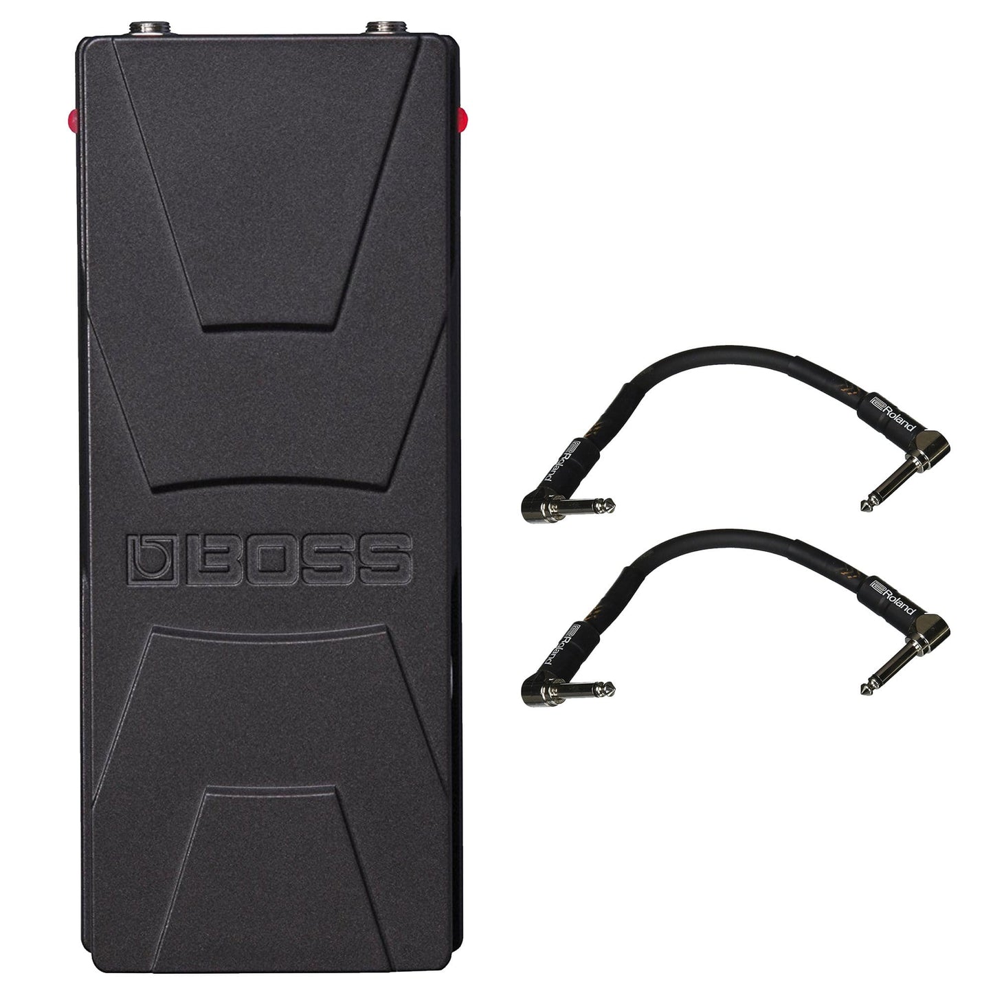 Boss PW-3 Wah Pedal Bundle w/ 2 Roland Black Series 6 inch Patch Cable ...