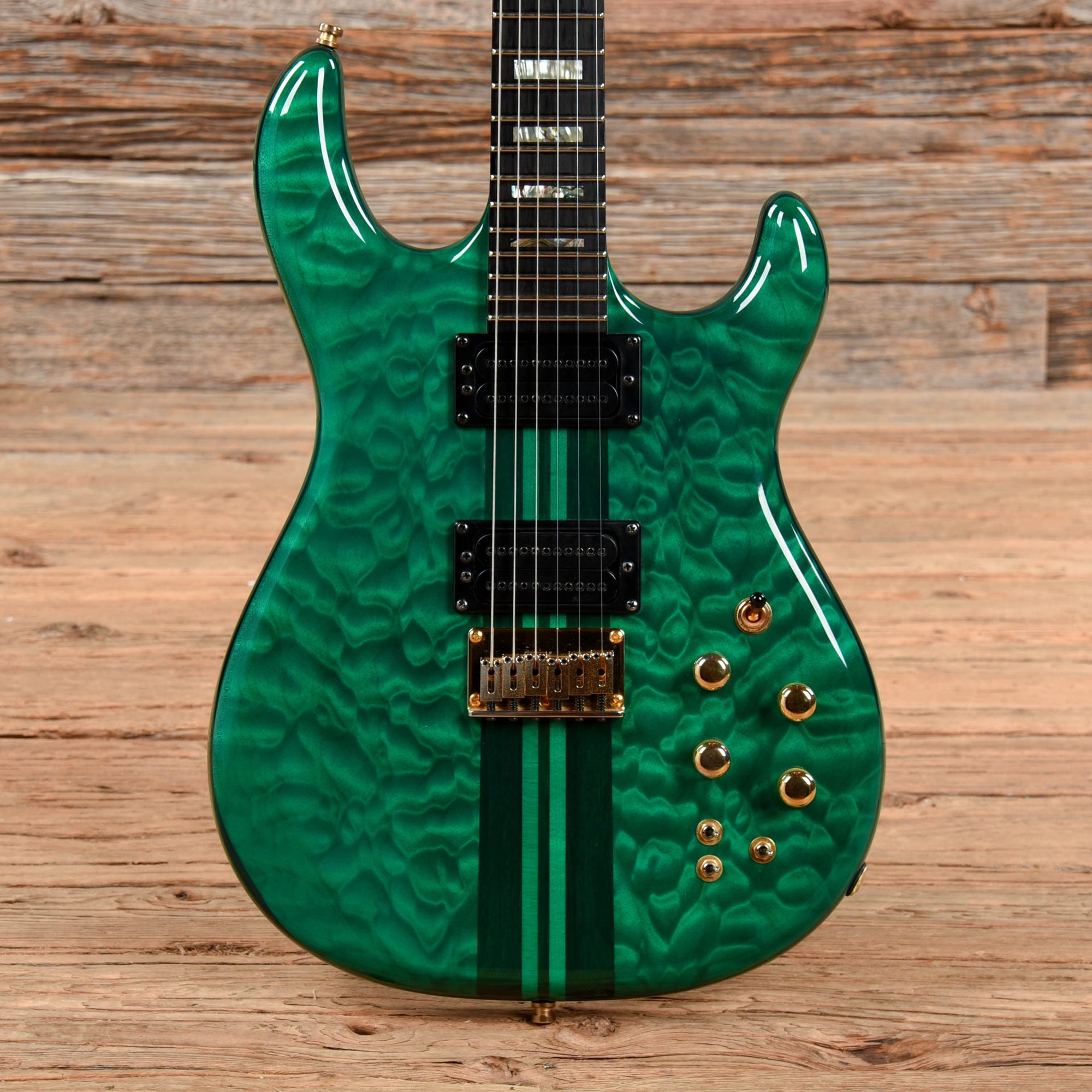 Carvin DC400 Transparent Green 2001 – Chicago Music Exchange