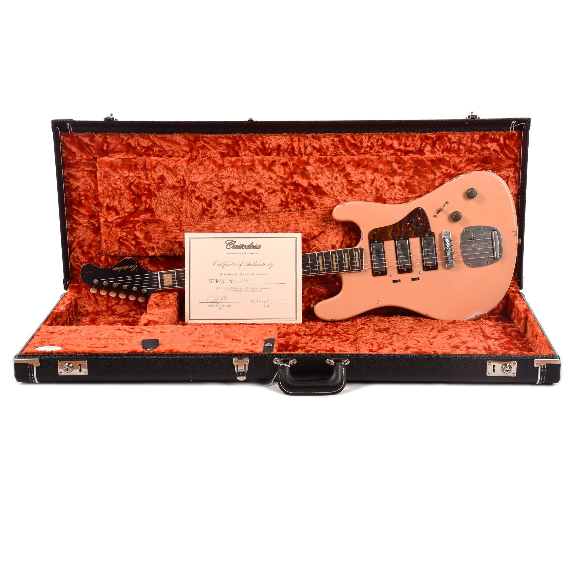 Castedosa Conchers Baritone Aged Shell Pink w/Integrated Fuzz Circuit ...